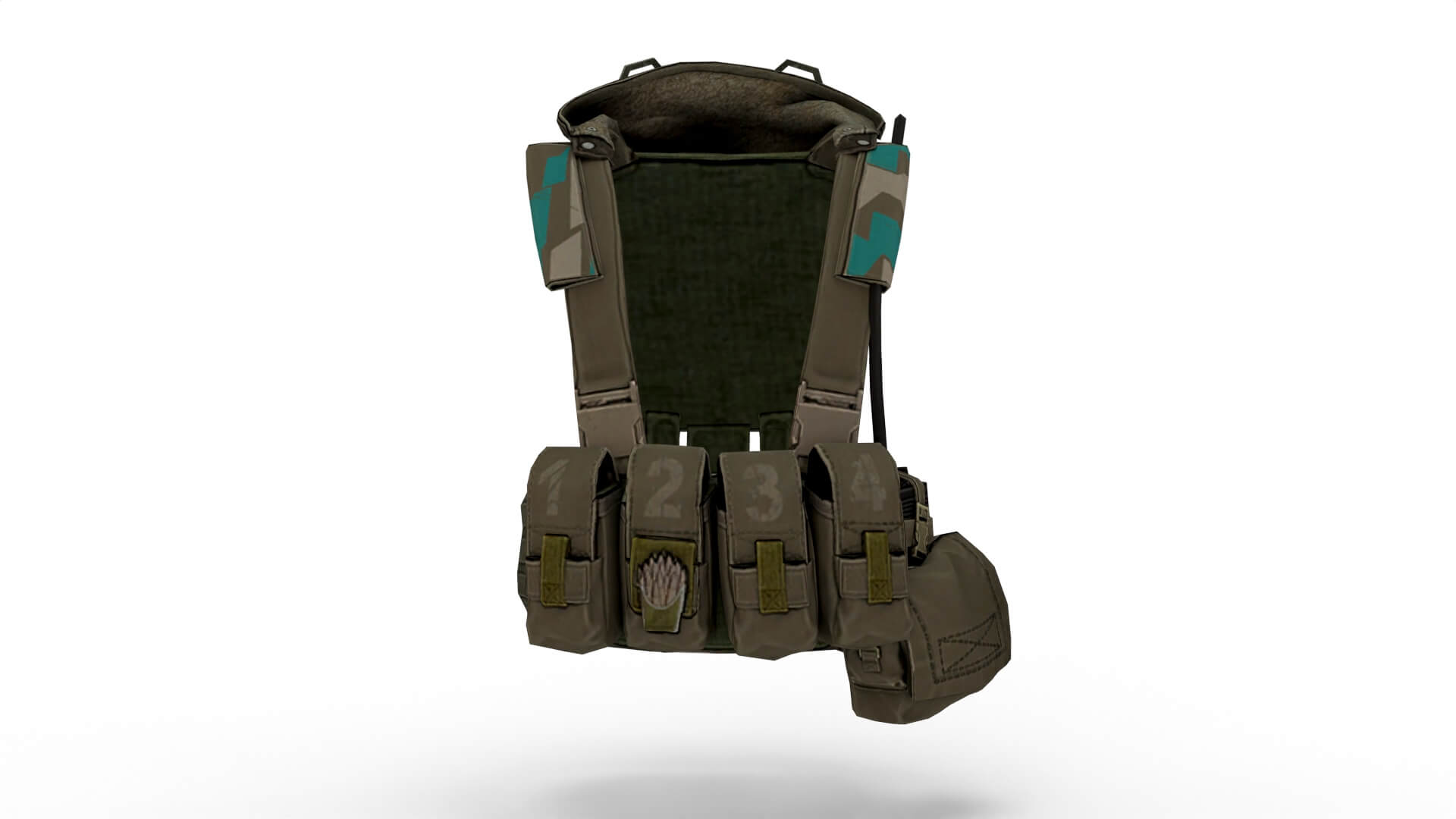 Military Combat Vest - 3D Model by H3afDya