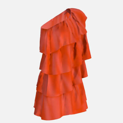 Fairy Ruffle Dress - 3D Model by H3afDya