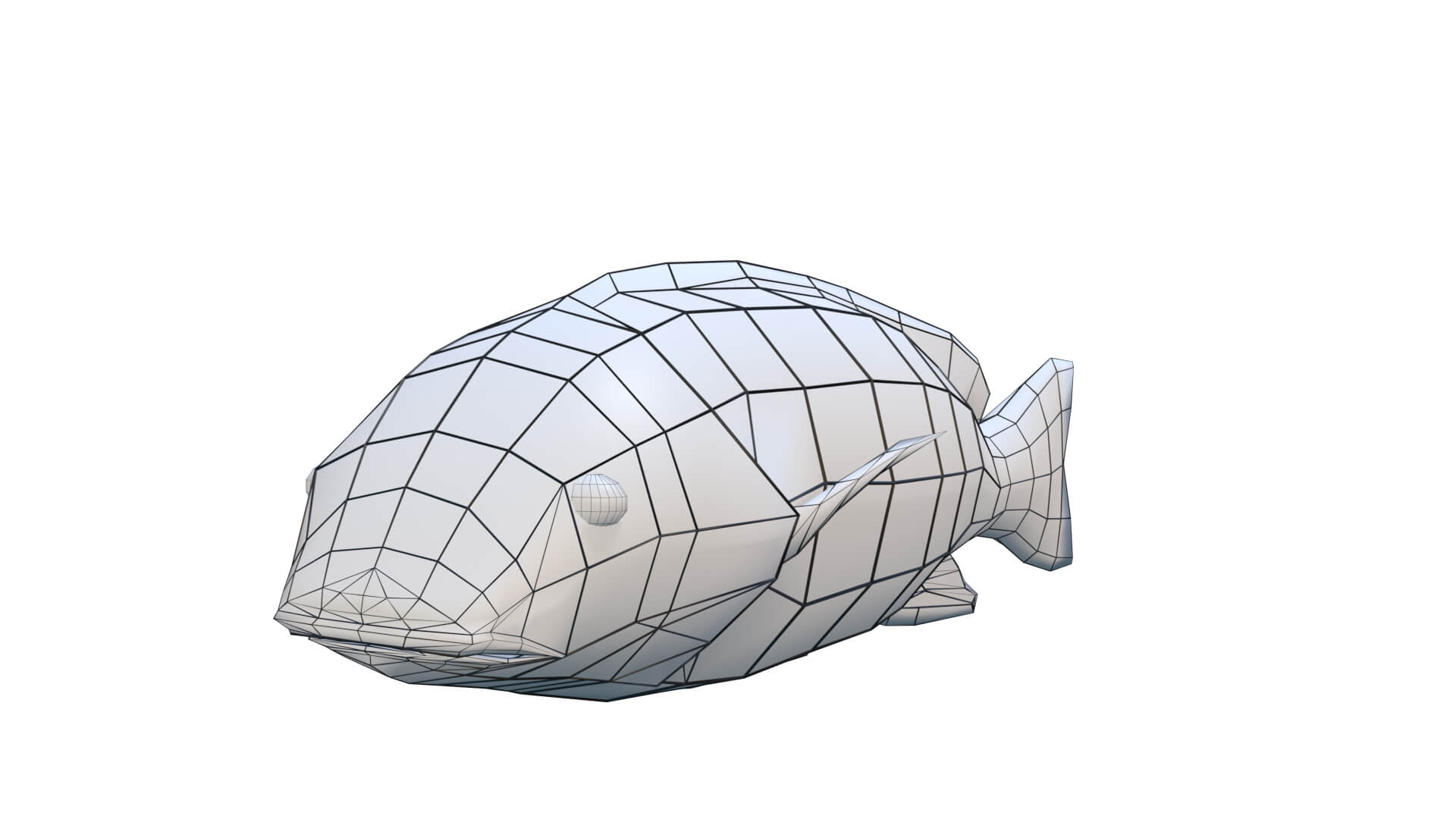 Green and Black Spotted Fish - 3D Model by H3afDya