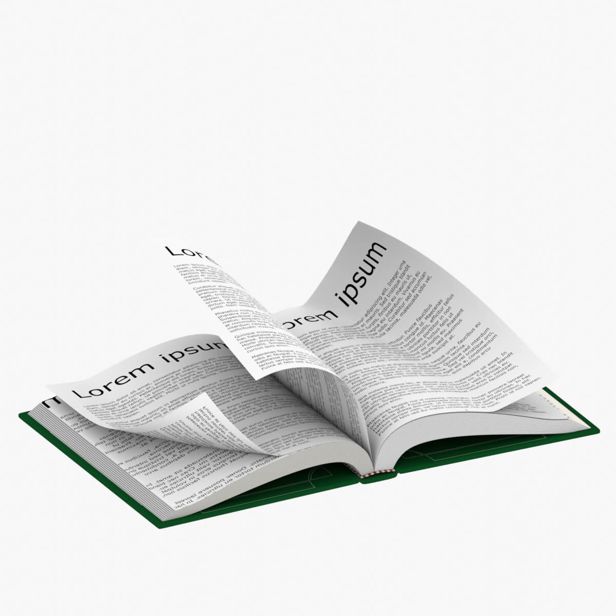 Green Cover Book - 3D Model by H3afDya