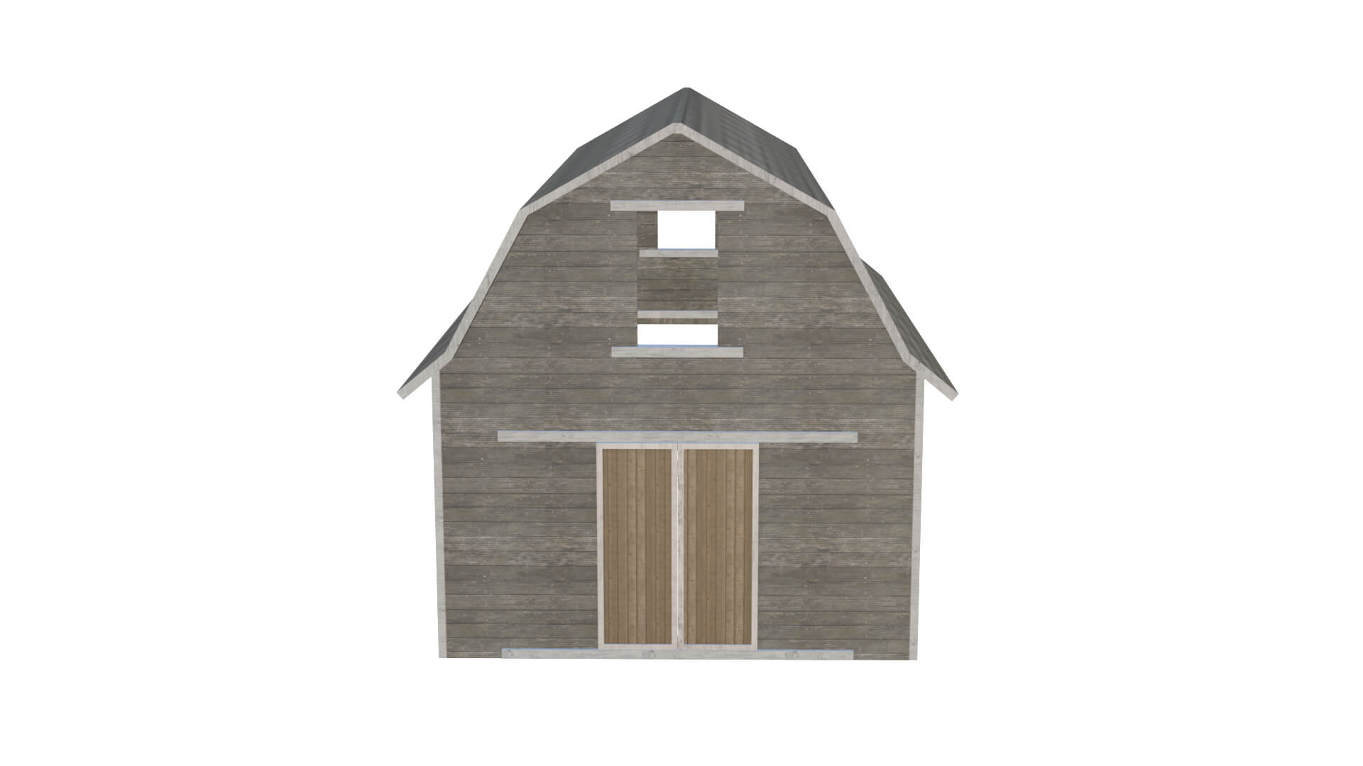 Wooden Barn House - 3D Model by H3afDya