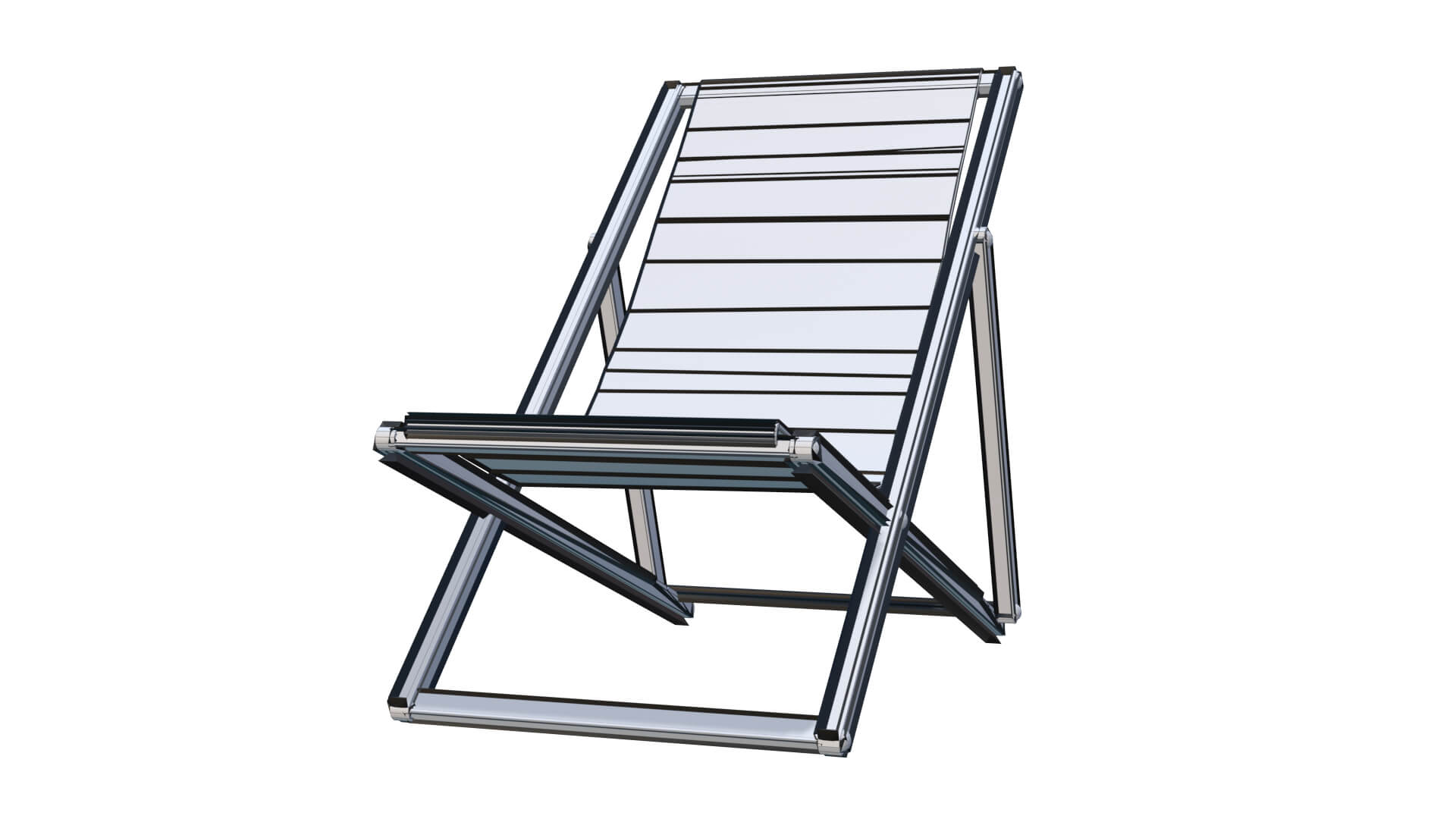 Beach Wooden Chair - 3D Model by H3afDya