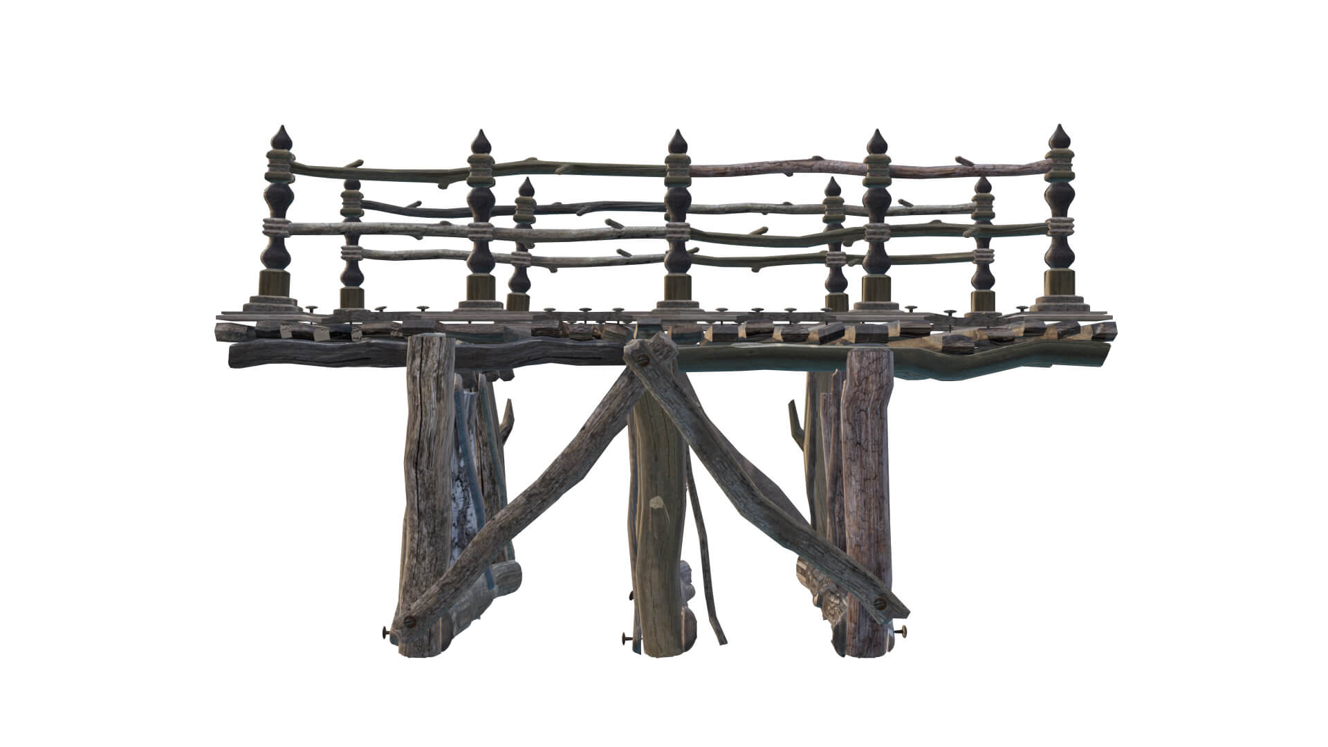 Wooden Bridge - 3D Model by H3afDya