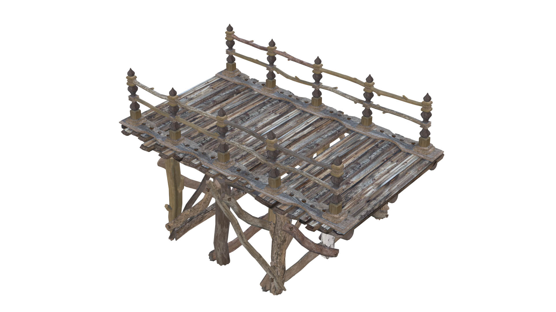 Wooden Bridge - 3D Model by H3afDya