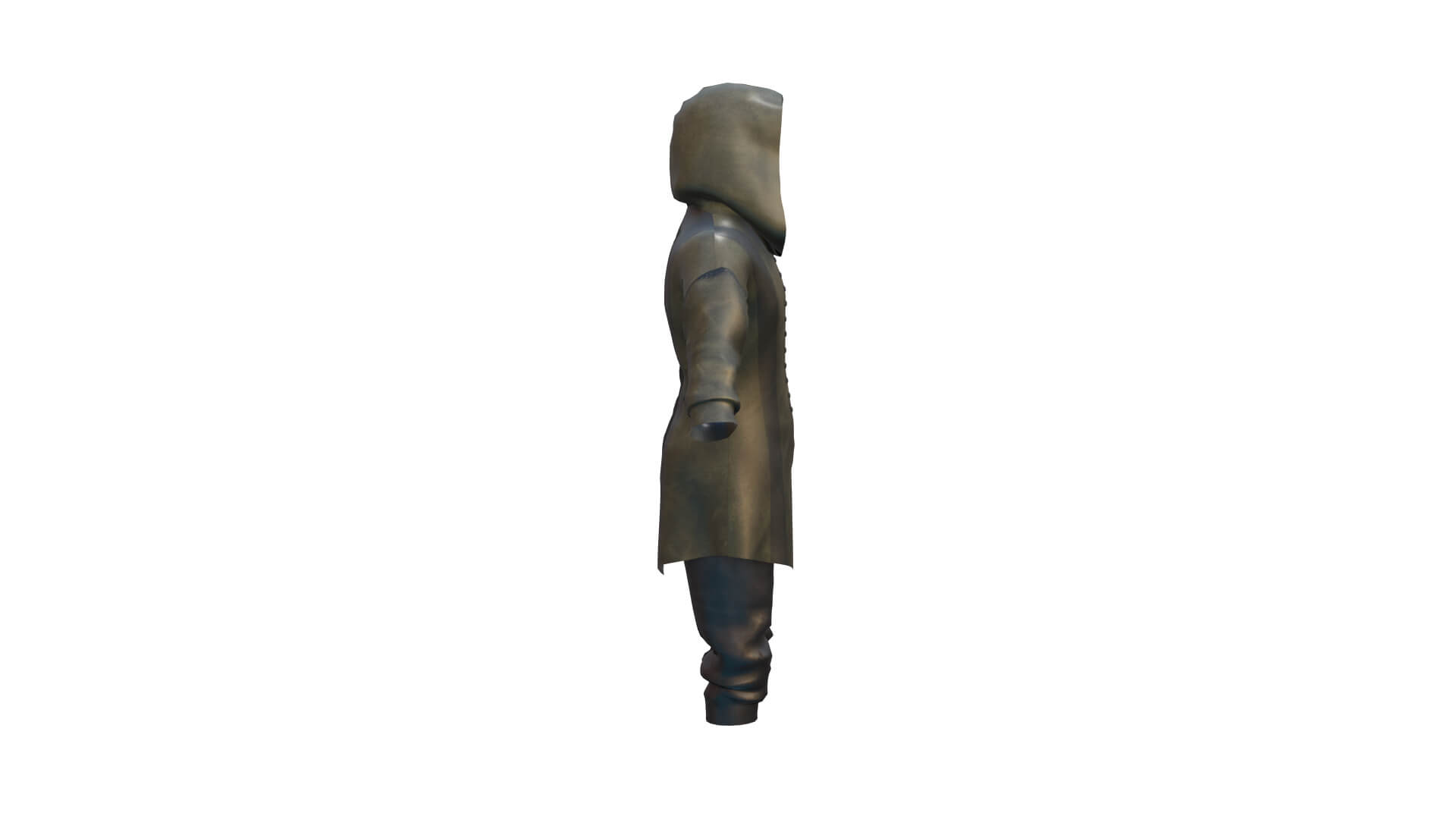 Mens Medieval Hooded Ranger Outfit - 3D Model by H3afDya