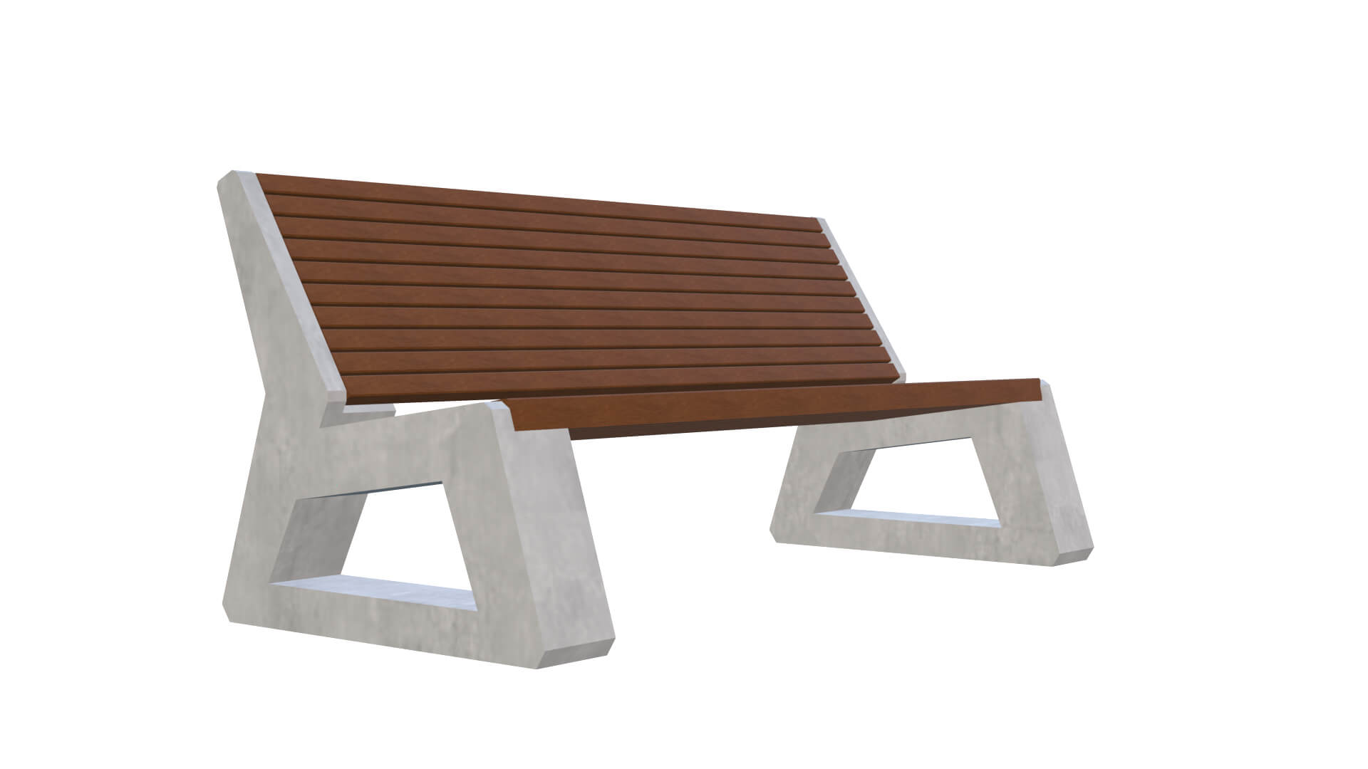 Modern Concrete Bench - 3D Model by H3afDya