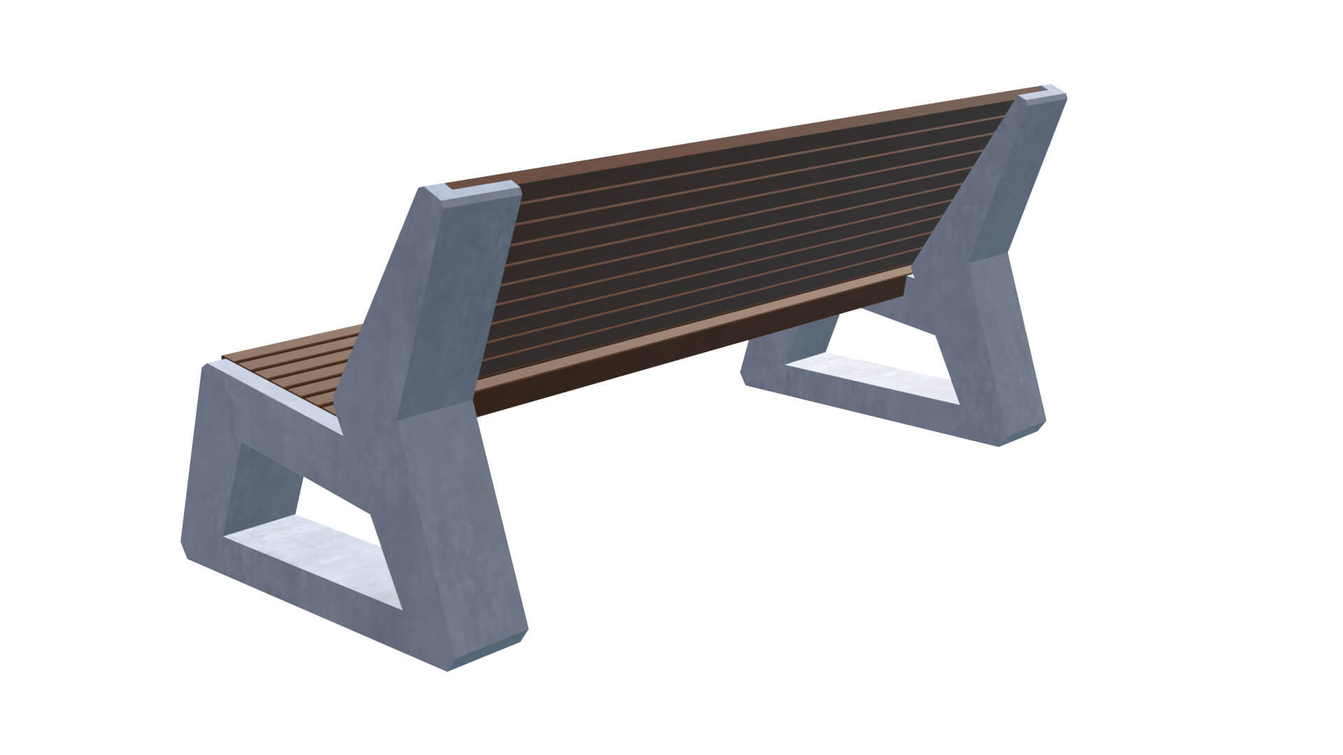 Modern Concrete Bench - 3D Model by H3afDya