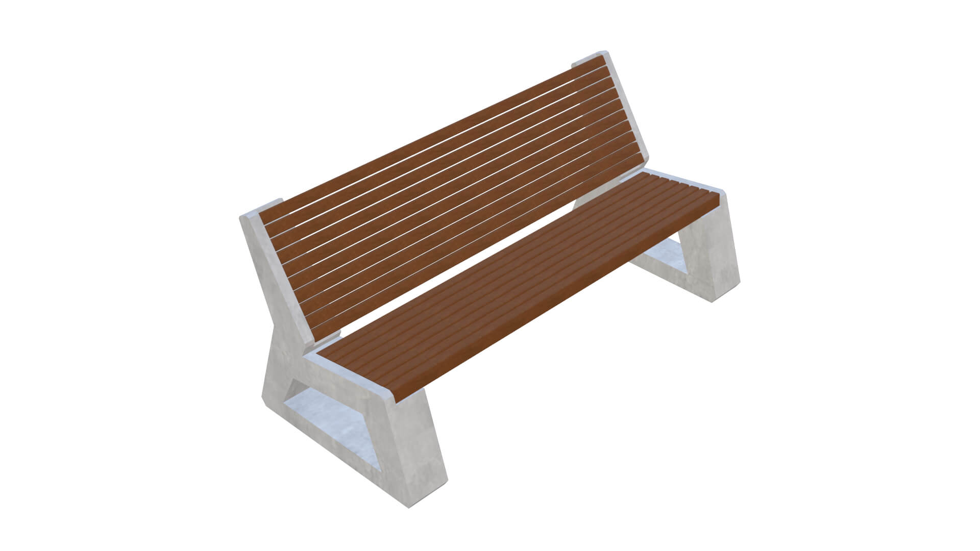 Modern Concrete Bench - 3D Model by H3afDya