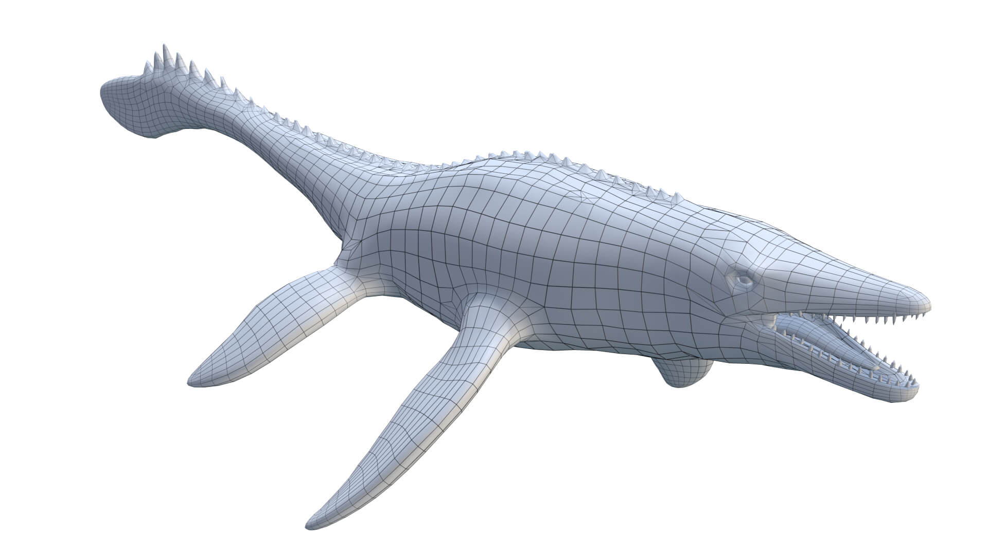 Mosasaurus Reptiles - 3D Model by H3afDya