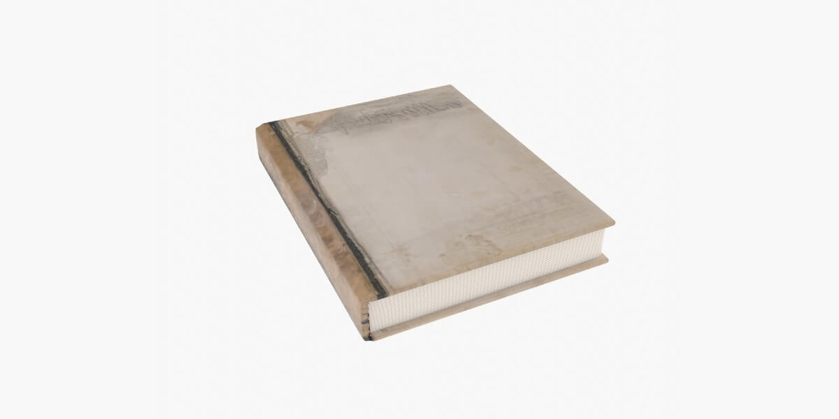 Old Light Brown Cover Rigged Book - 3D Model by H3afDya