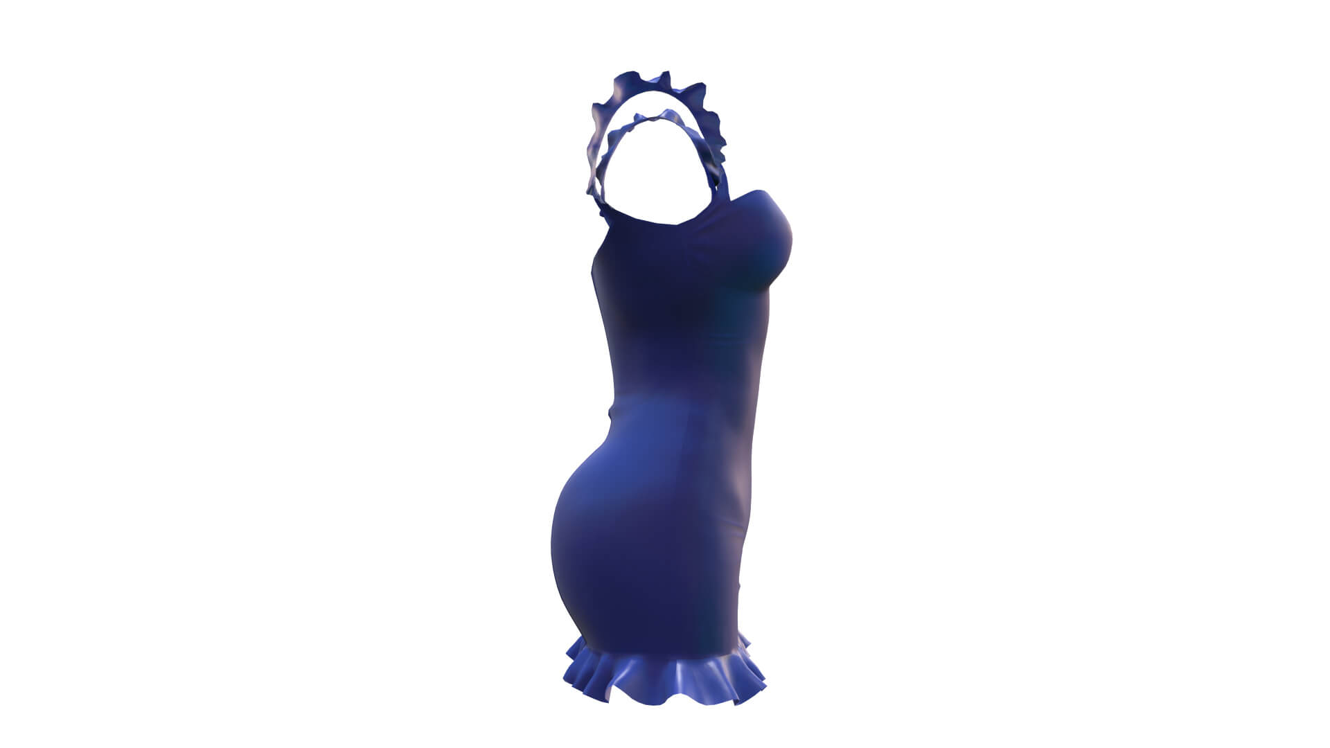 Peter Pan Collar Dress - 3D Model by H3afDya