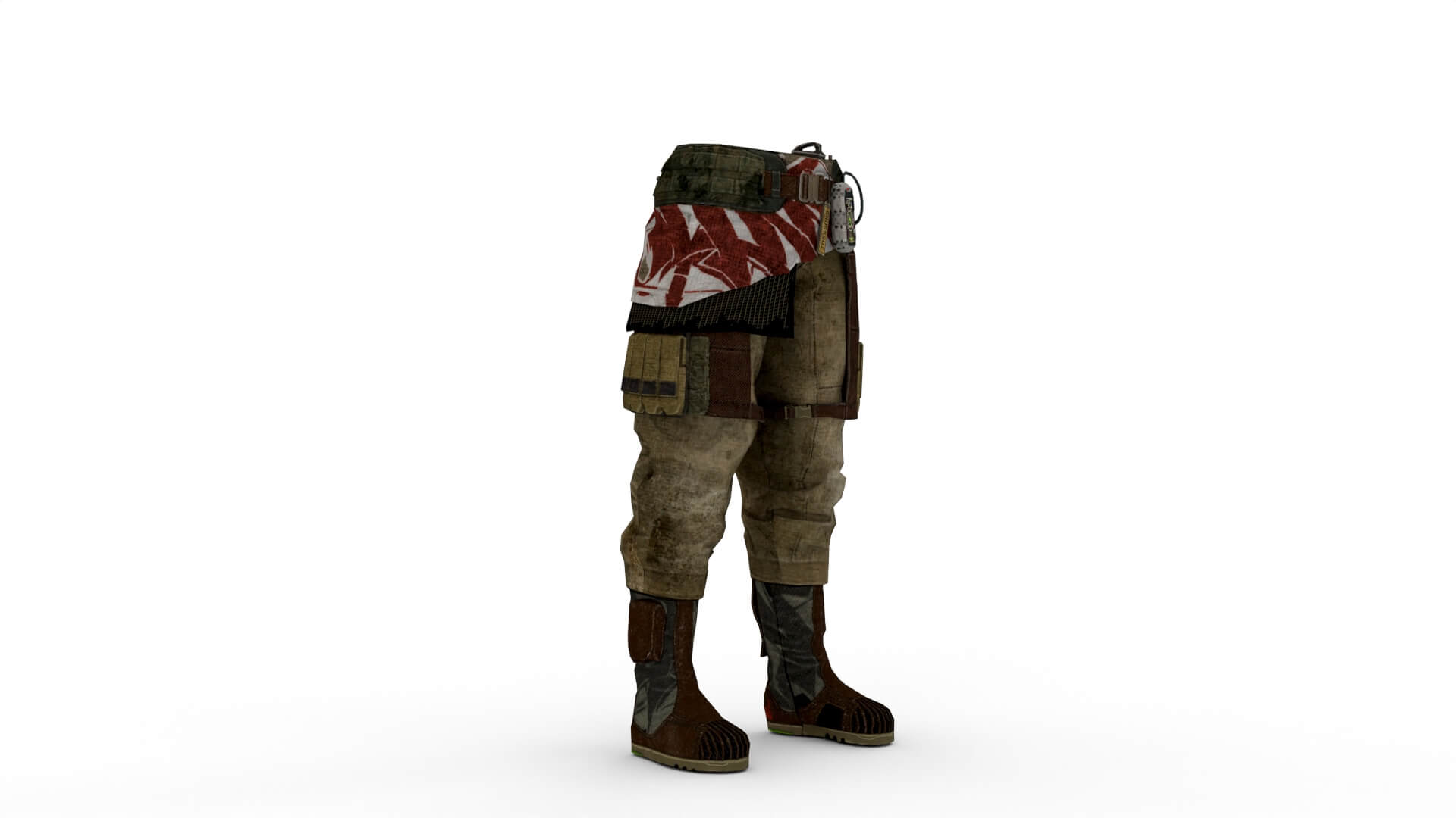 Post-Apocalyptic Soldier Pants 3D Model by H3afDya