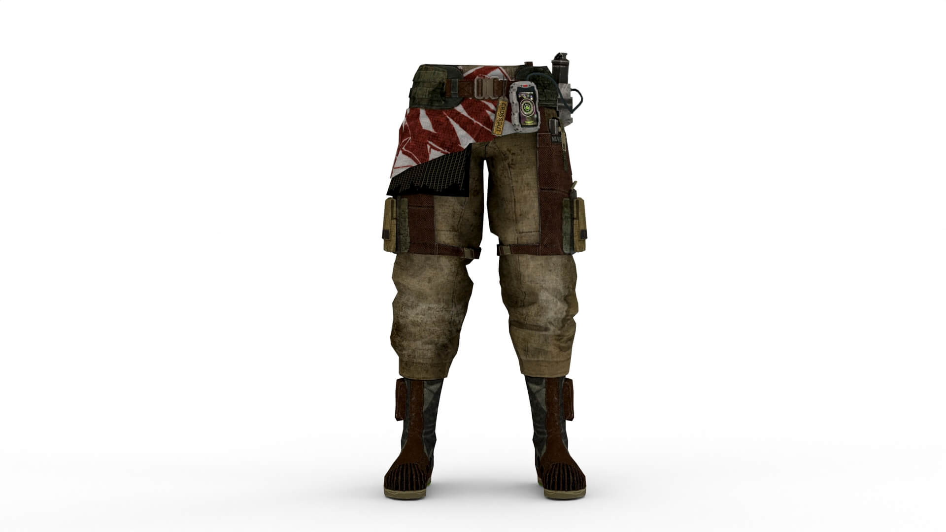 Post-Apocalyptic Soldier Pants 3D Model by H3afDya