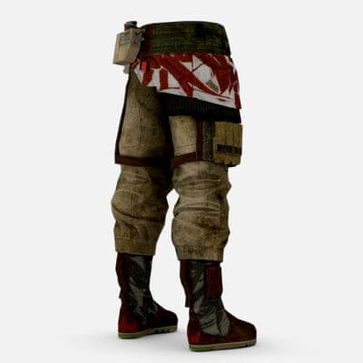 Post-Apocalyptic Soldier Pants 3D Model by H3afDya