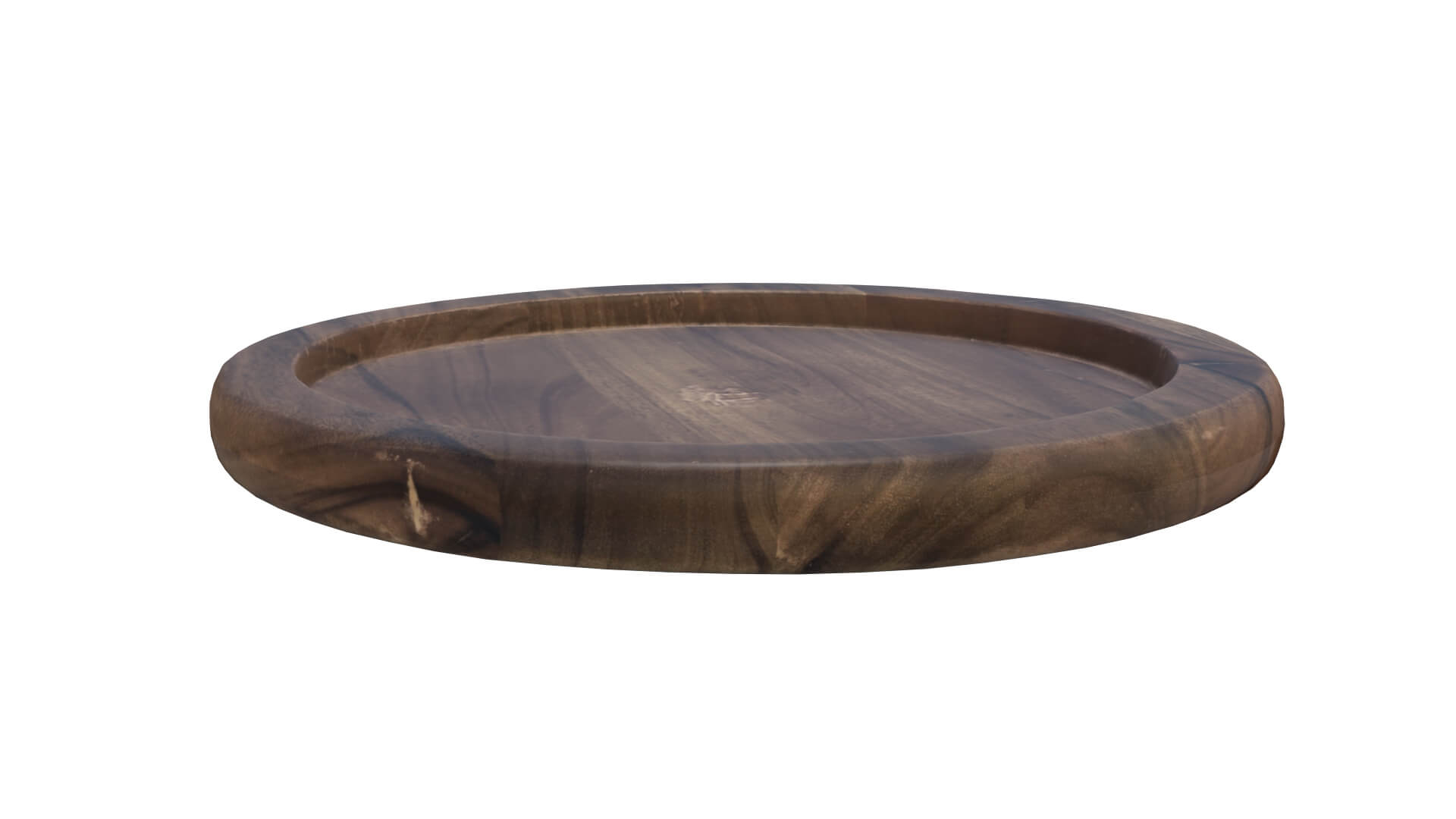 Round Wooden Plate - 3D Model by H3afDya