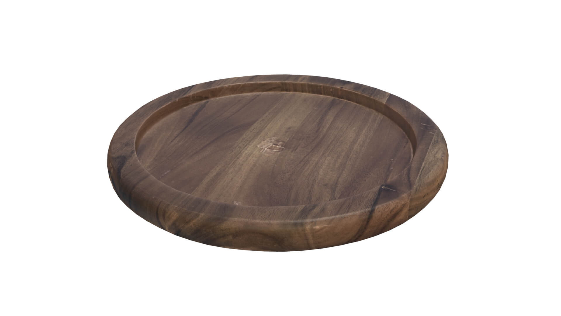 Round Wooden Plate - 3D Model by H3afDya