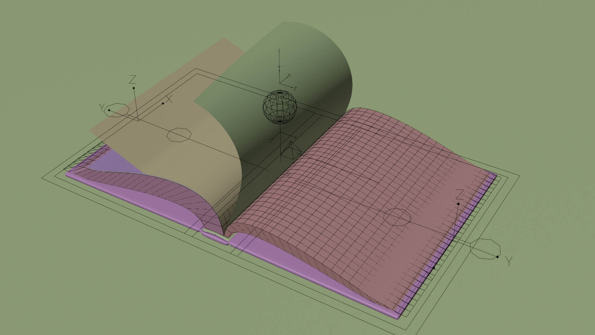 Sage Green Book - 3D Model by H3afDya
