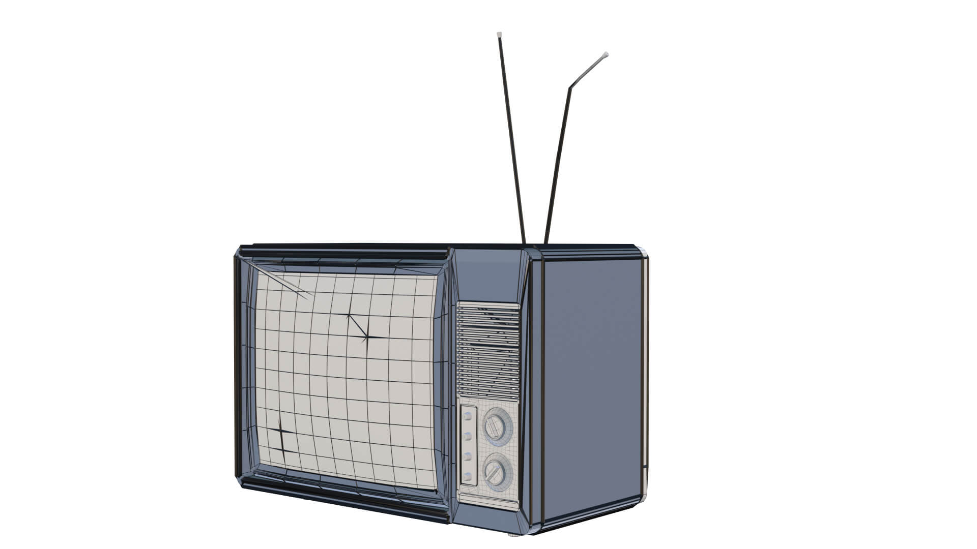 Vintage Television - 3D Model by H3afDya