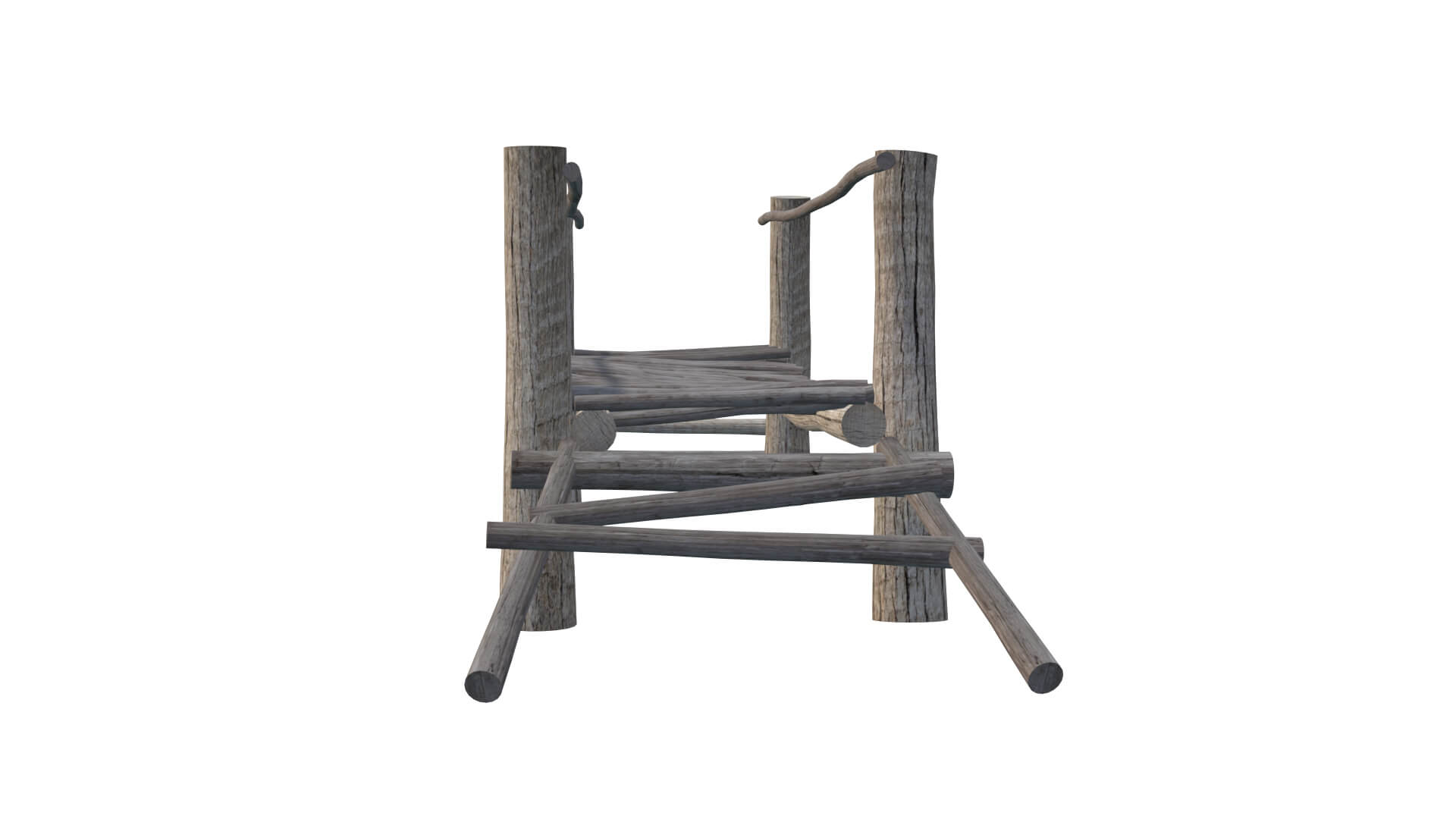 Wooden Bridge - 3D Model by H3afDya