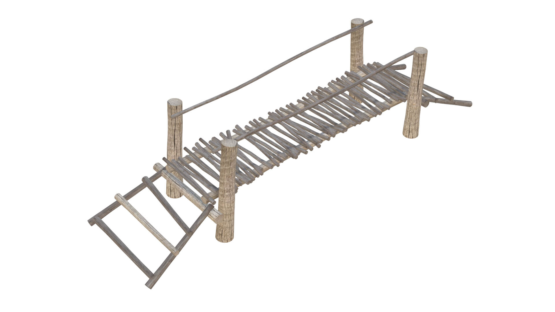 Wooden Bridge - 3D Model by H3afDya