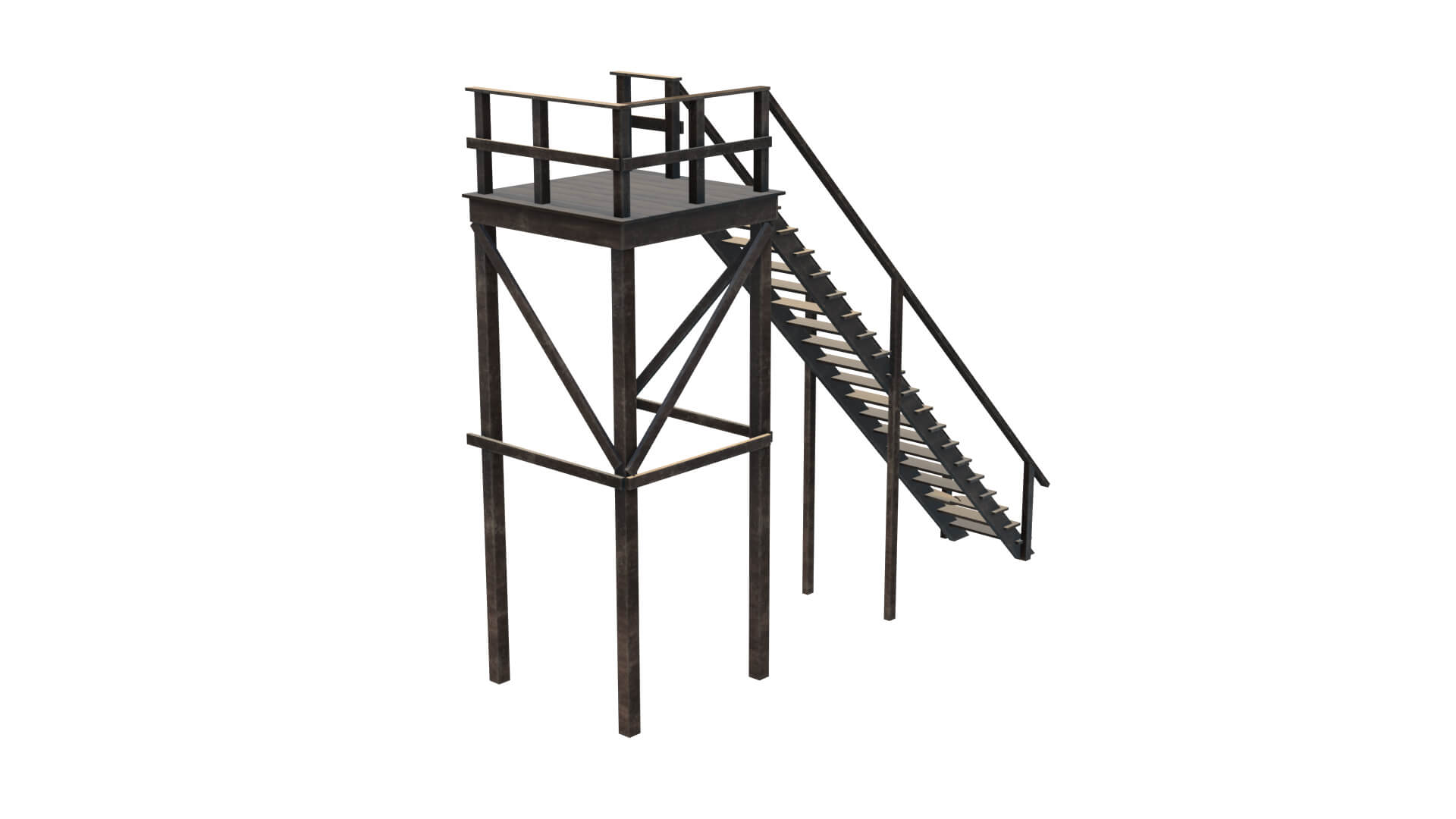 Wooden Observation Platform - 3D Model by H3afDya