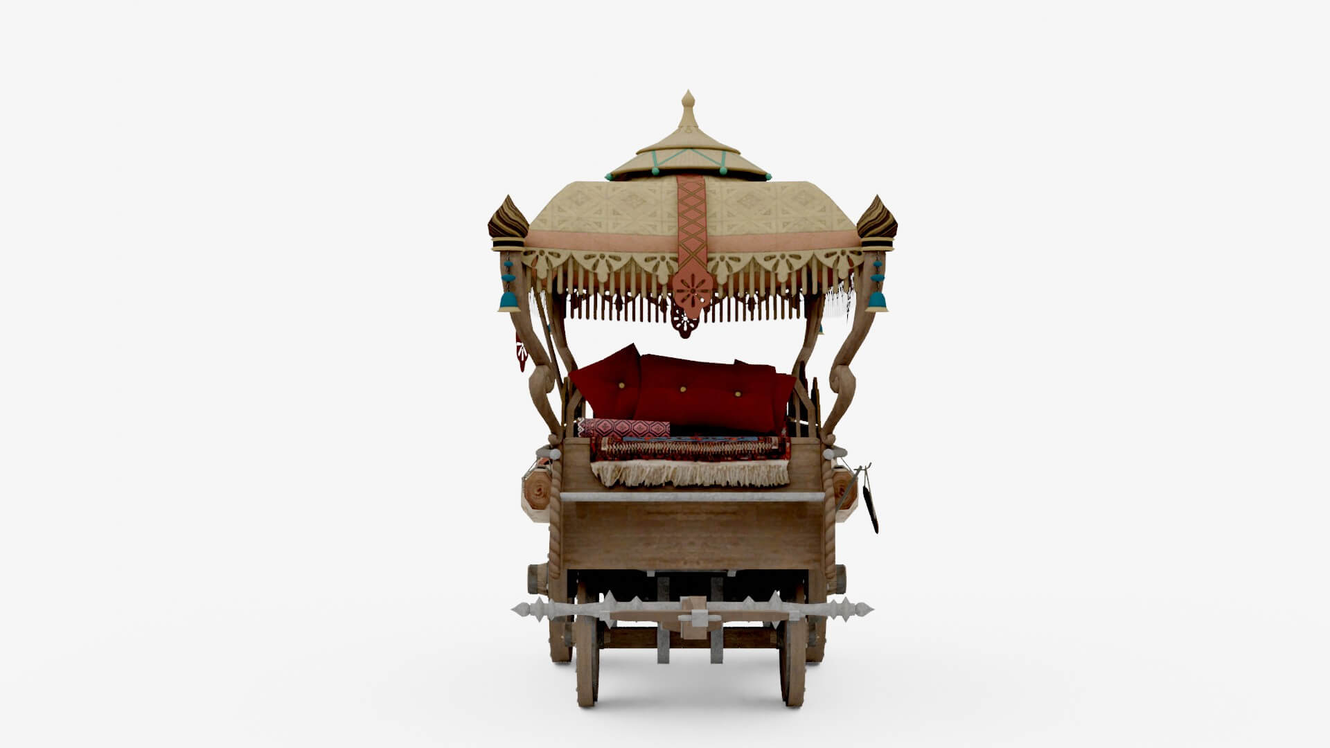 Wooden Wagon - 3D Model by H3afDya