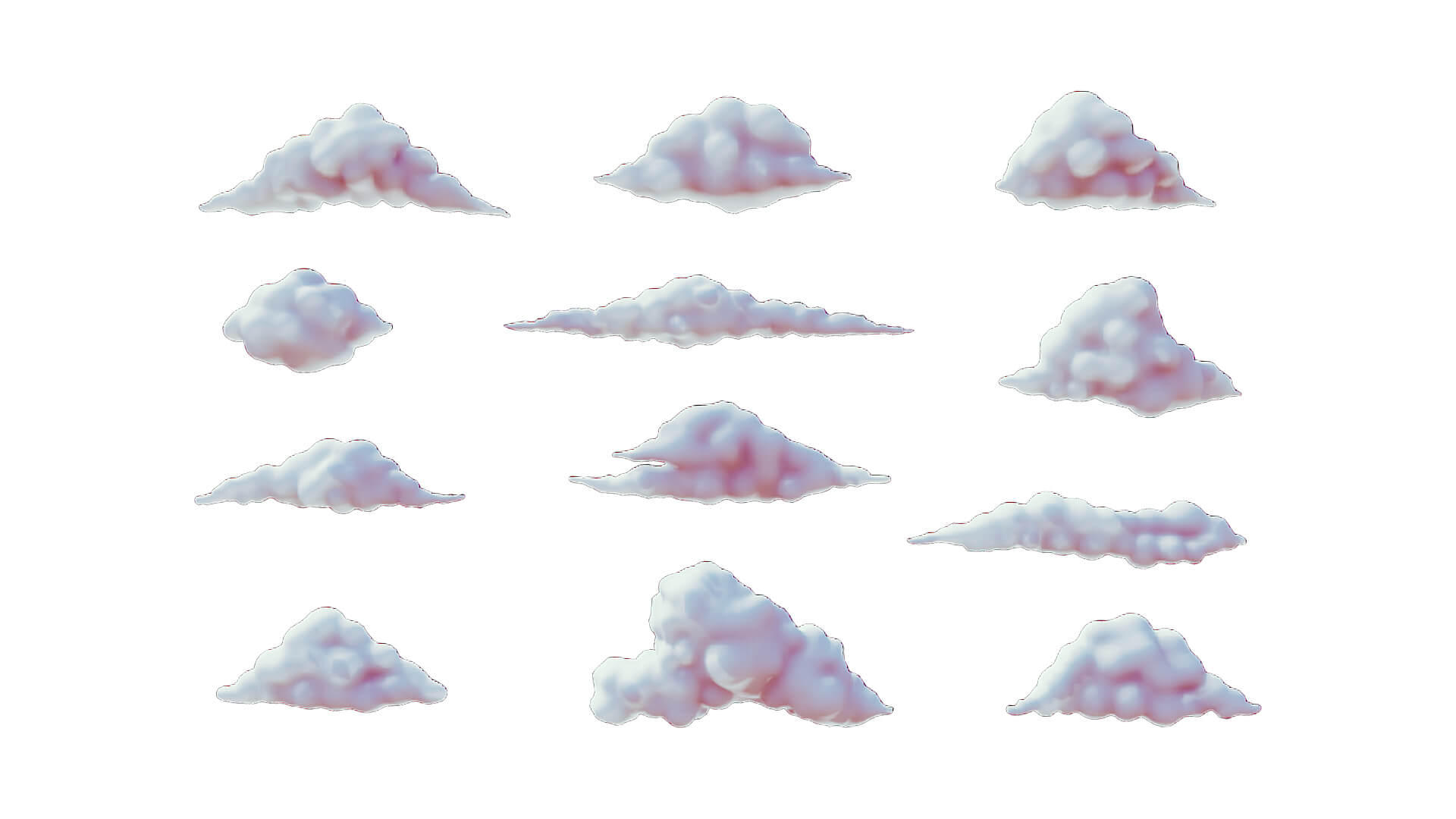 Clouds Pack - 12 in 1 3D Model by h3ydari96