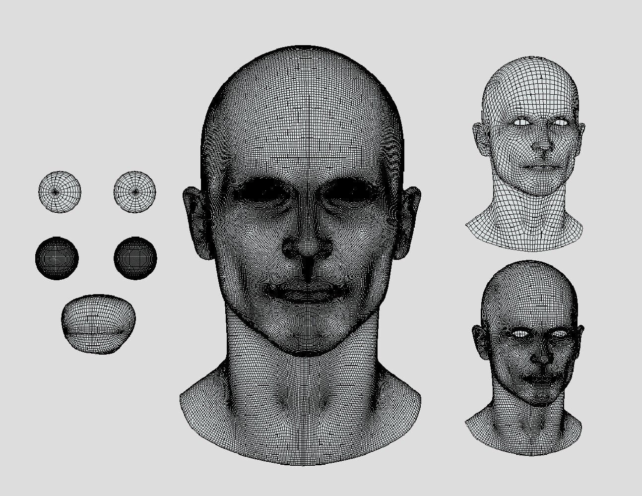 Male Head Base Mesh - 3D Model by h3ydari96