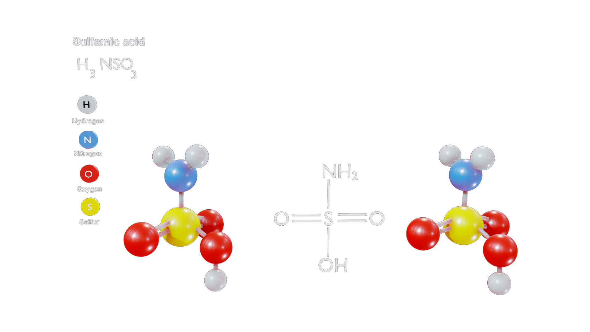 Sulfamic Acid - 3D Model by h3ydari96