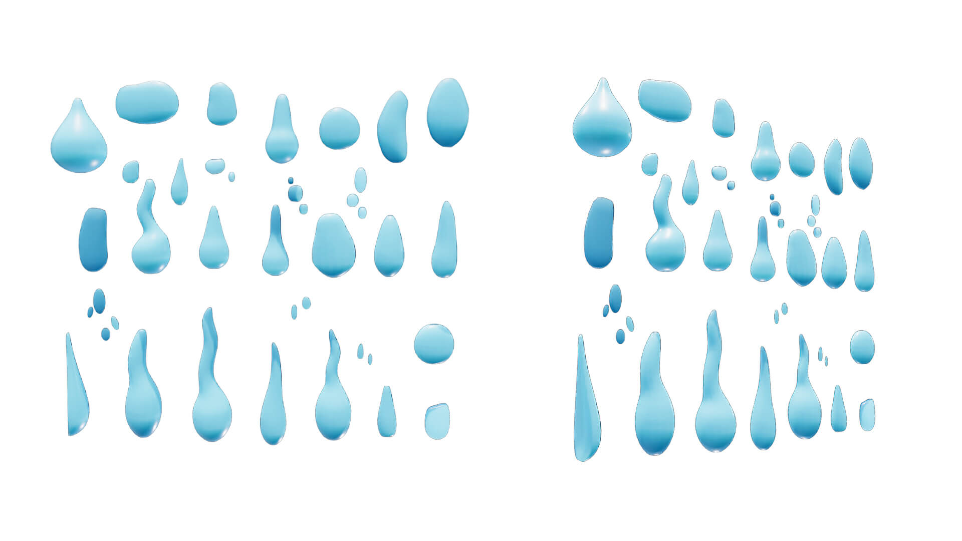 Water Drop Pack - 30 in 1 3D Model by h3ydari96