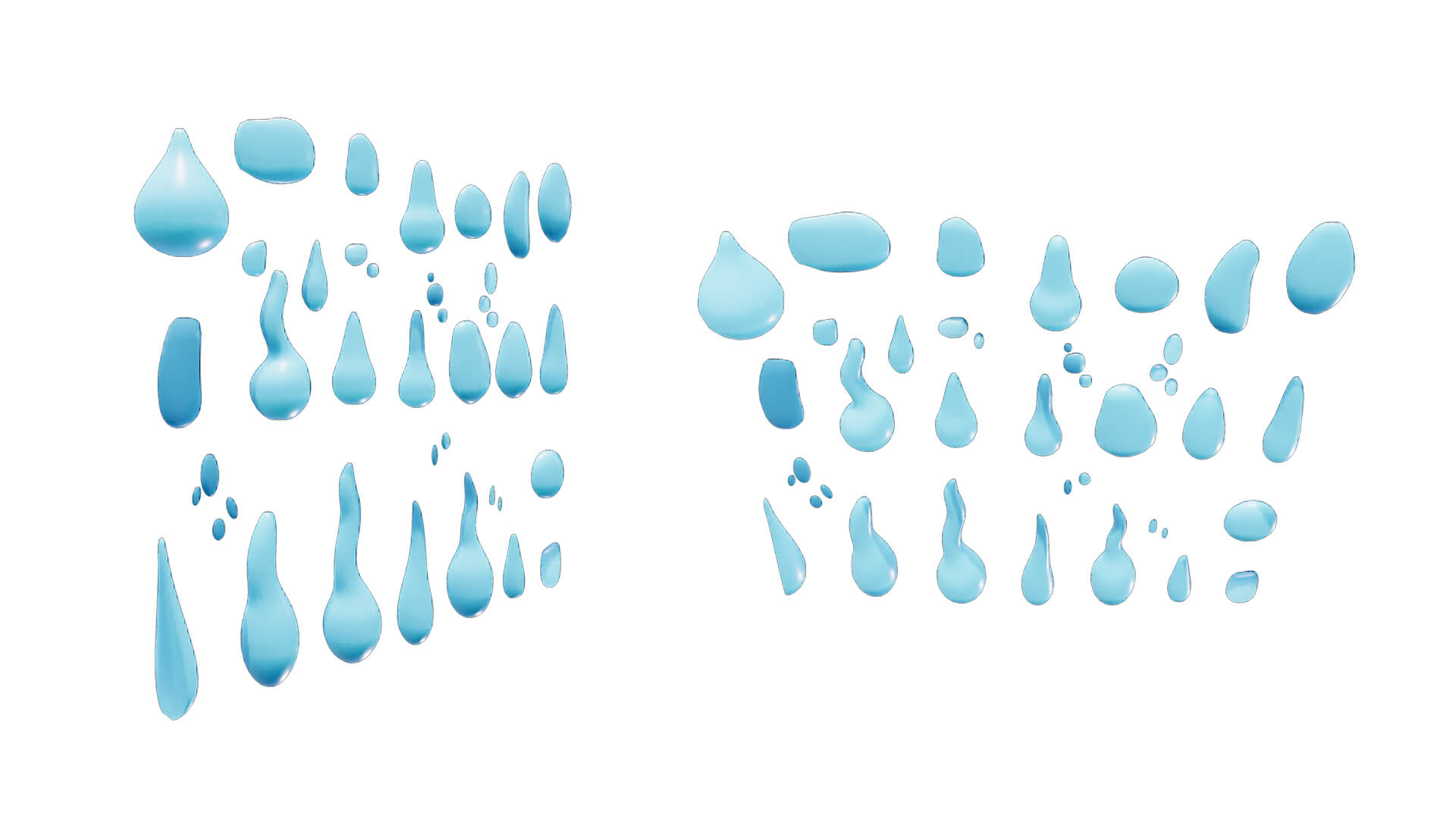Water Drop Pack - 30 in 1 3D Model by h3ydari96