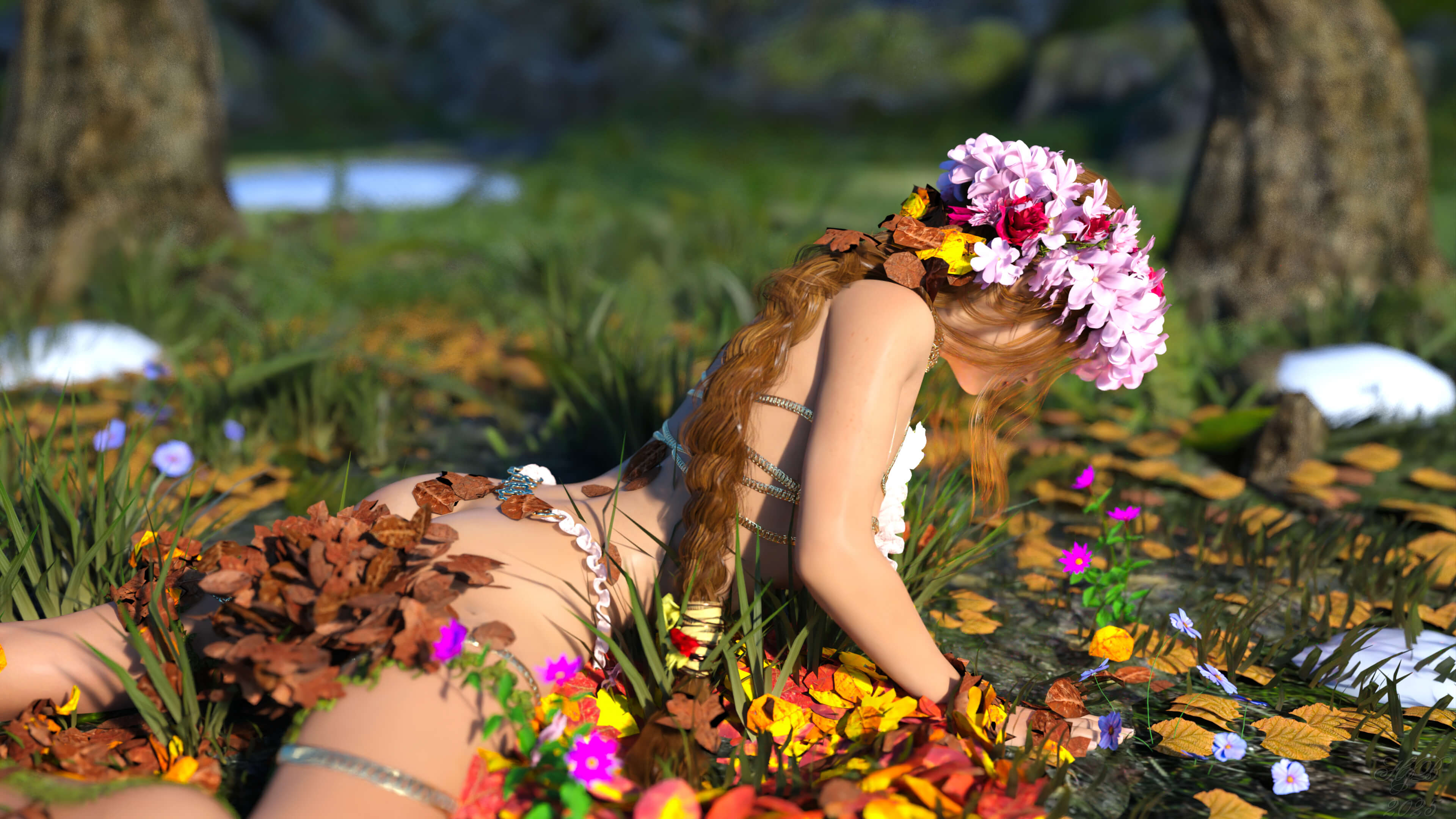 Arise Spring! 3D Render, Digital Art by Hajoba