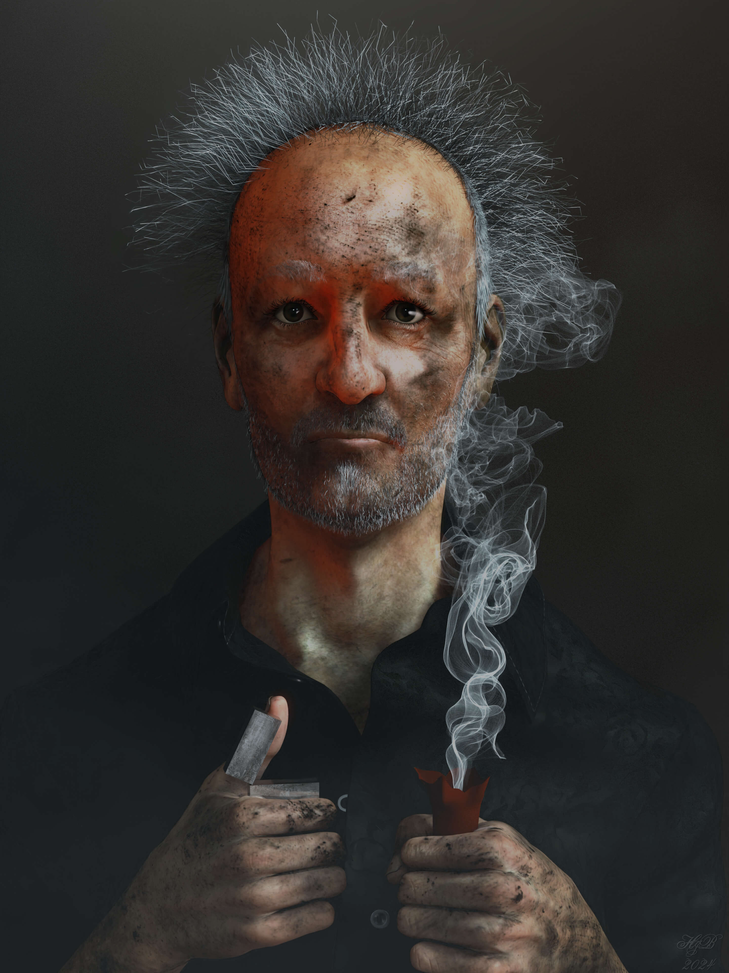 Bad Decision 3D Render, Digital Art by Hajoba