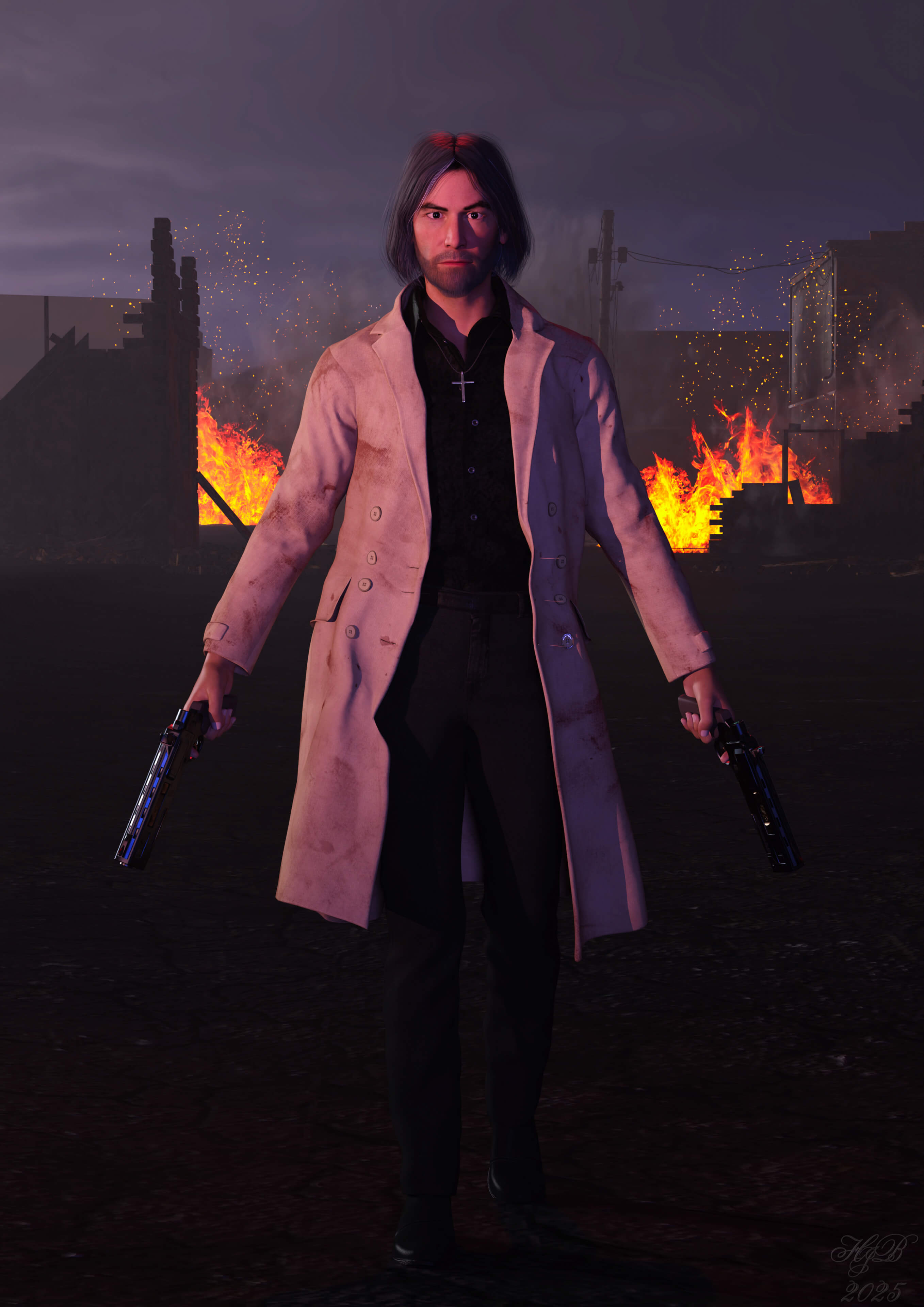 Constantine 3D Render, Digital Art by Hajoba