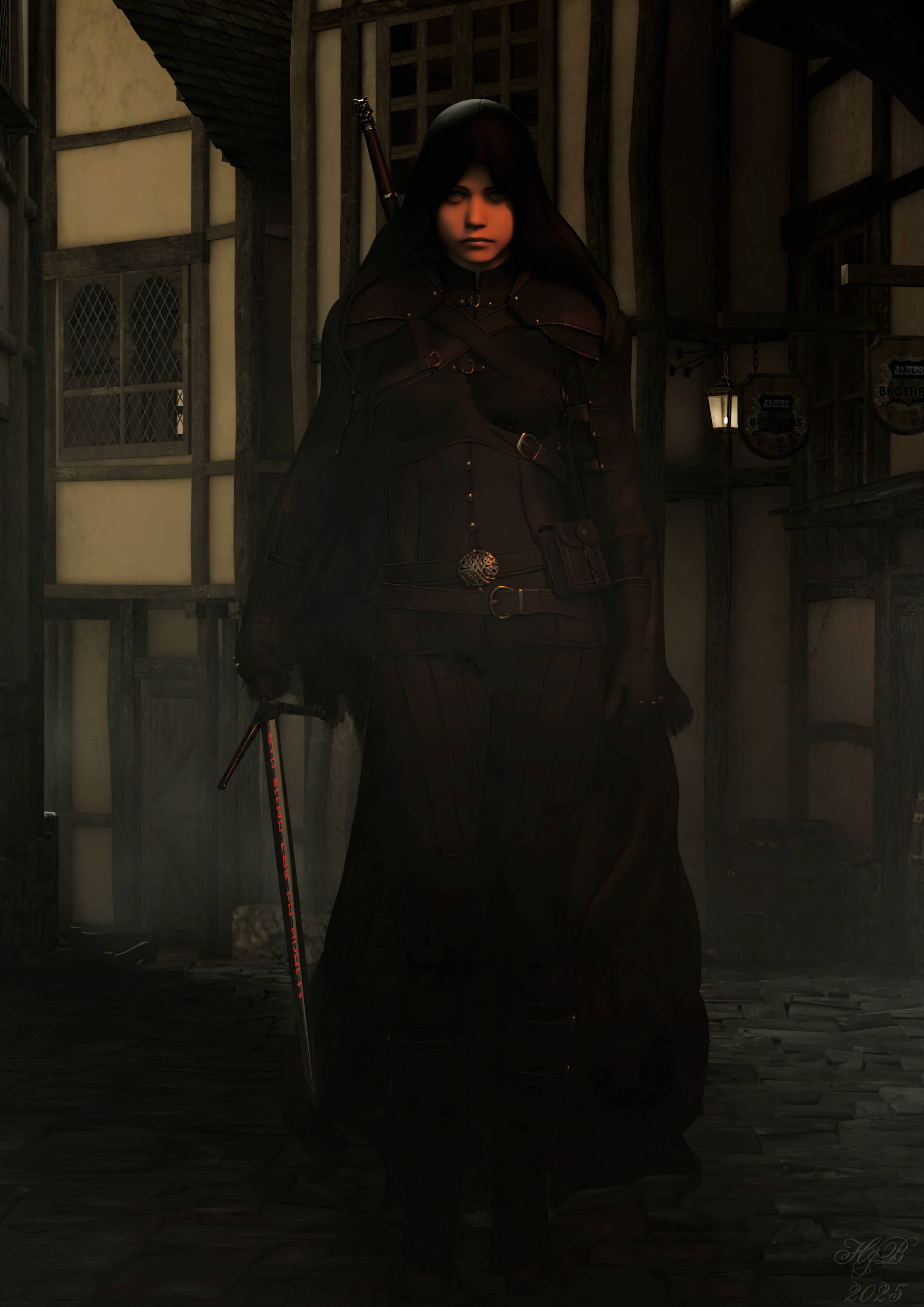 Death Maiden 3D Render, Digital Art by Hajoba