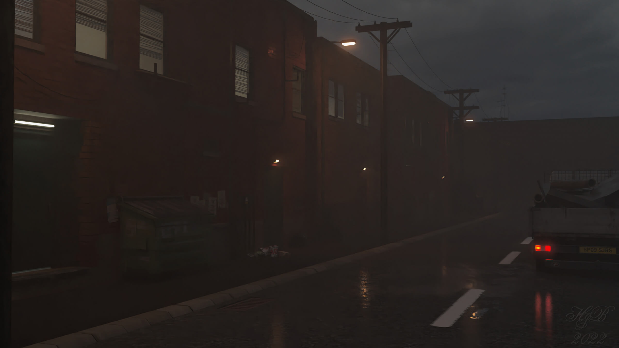 Foggy Mood 3D Render, Digital Art by Hajoba