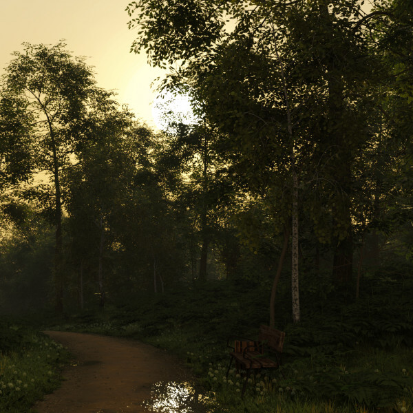 Forest Scene 3D Render | RenderHub Gallery