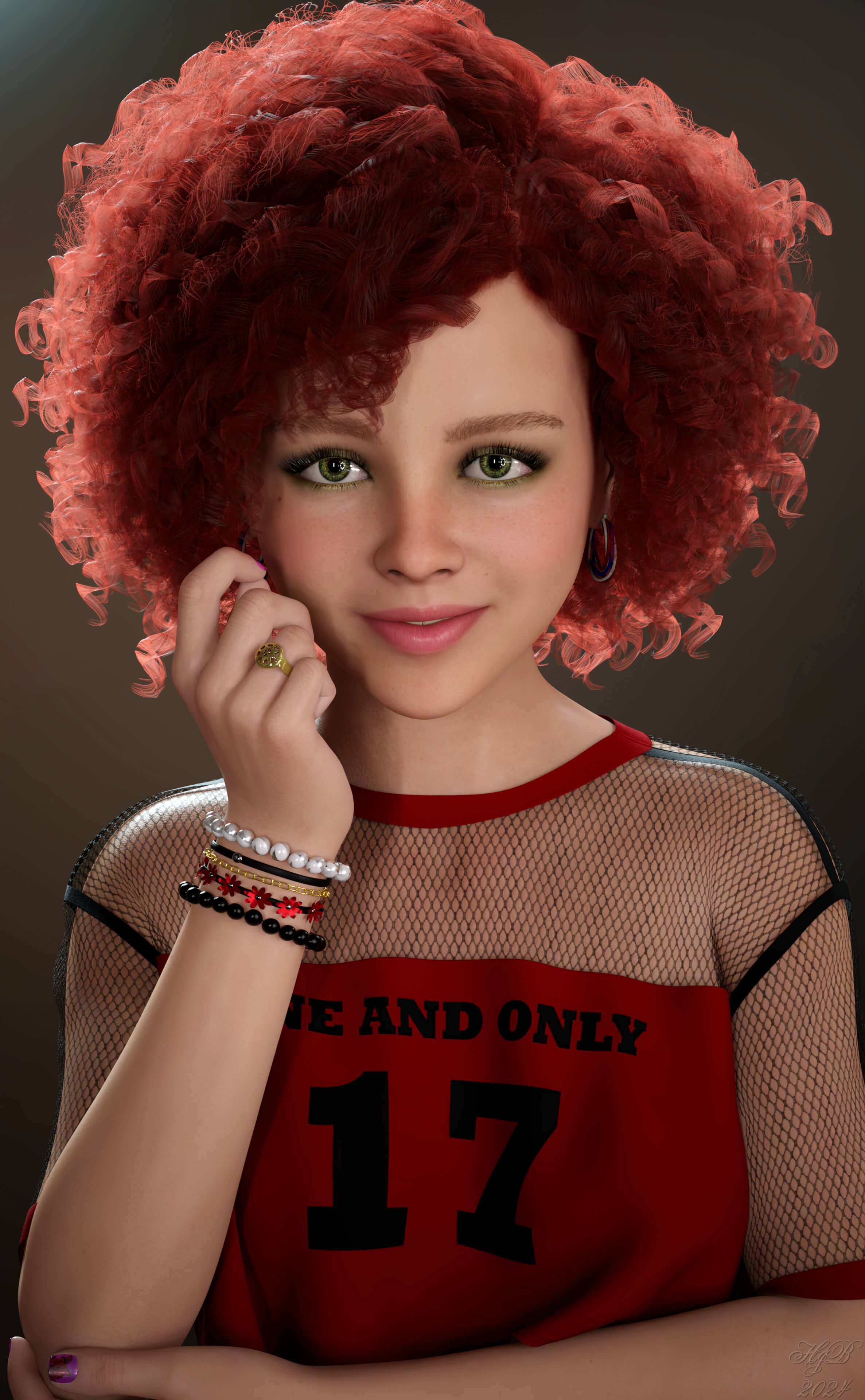 Portrait 10 3D Render, Digital Art by Hajoba