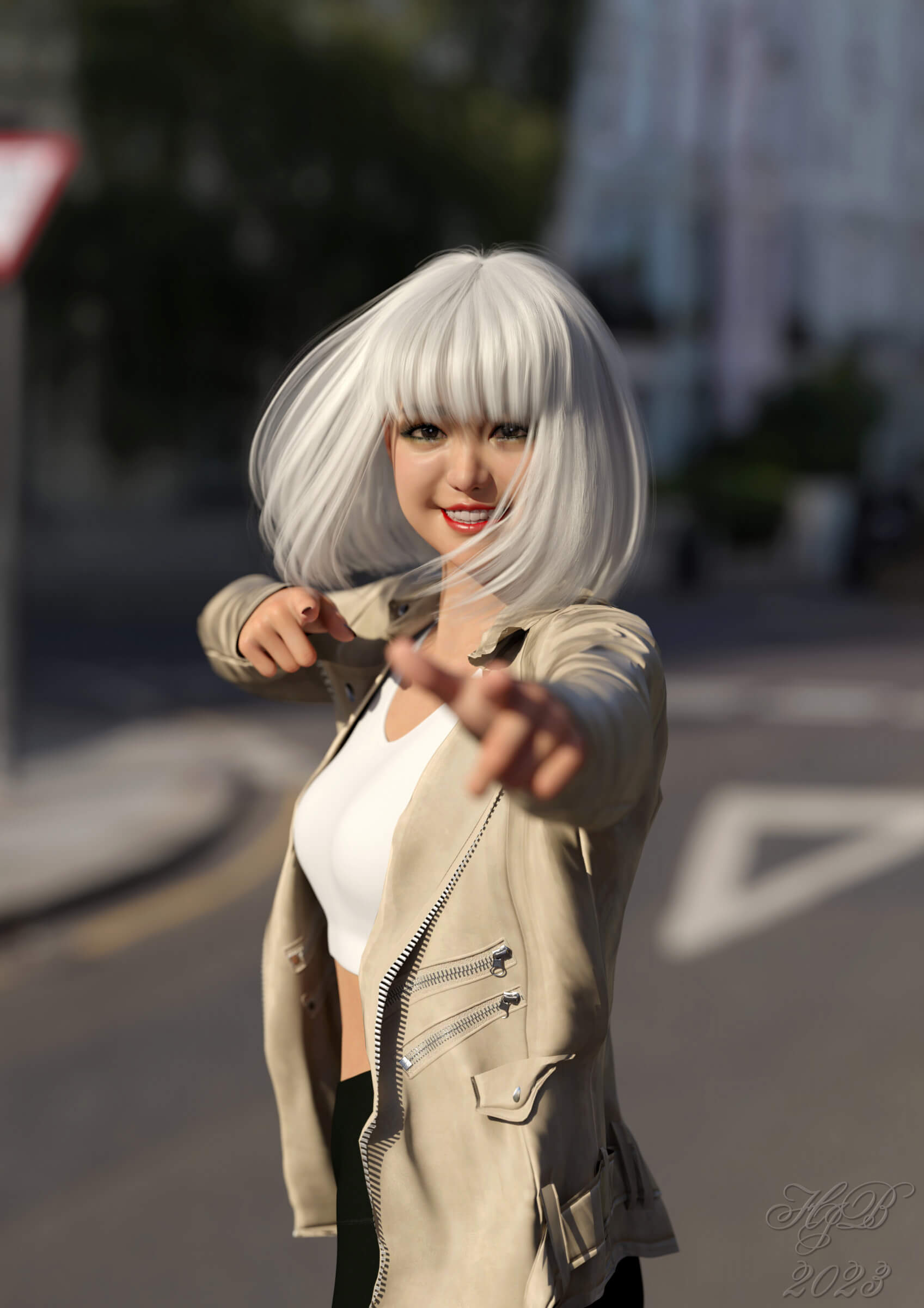 Posing 4 3D Render, Digital Art by Hajoba