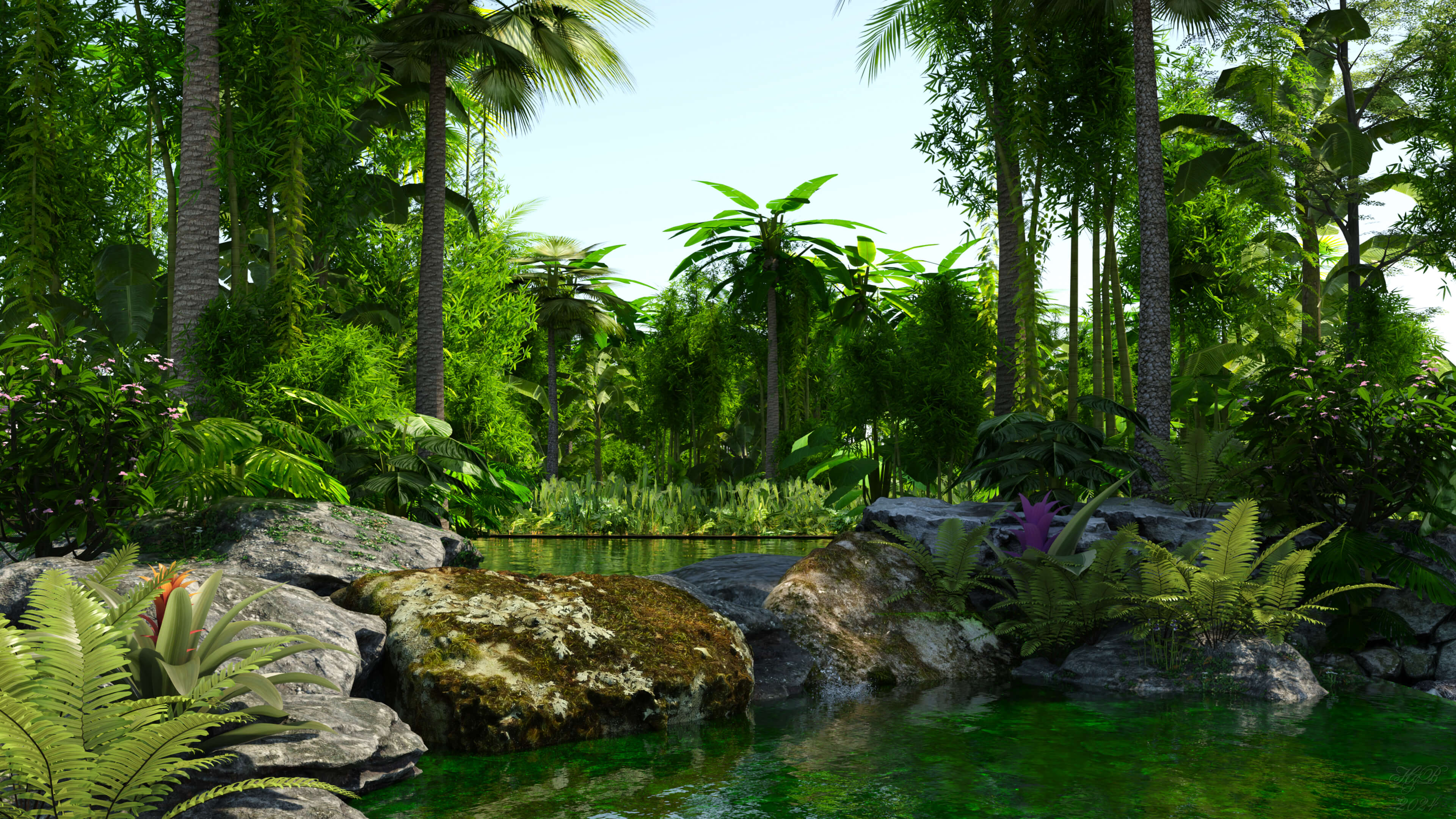 Nature Render Digital New Frontier" 3D Environment Creation
