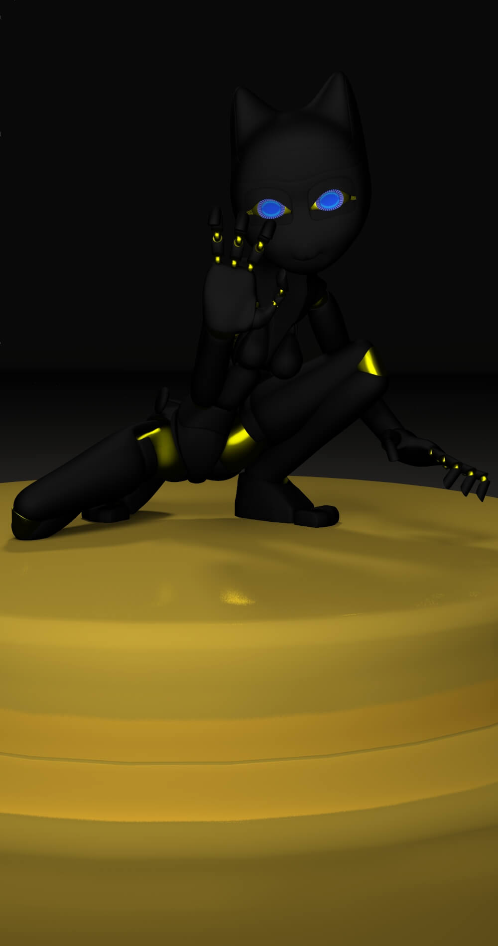 Ninja Bot 3D Render, Digital Art by HALCON89