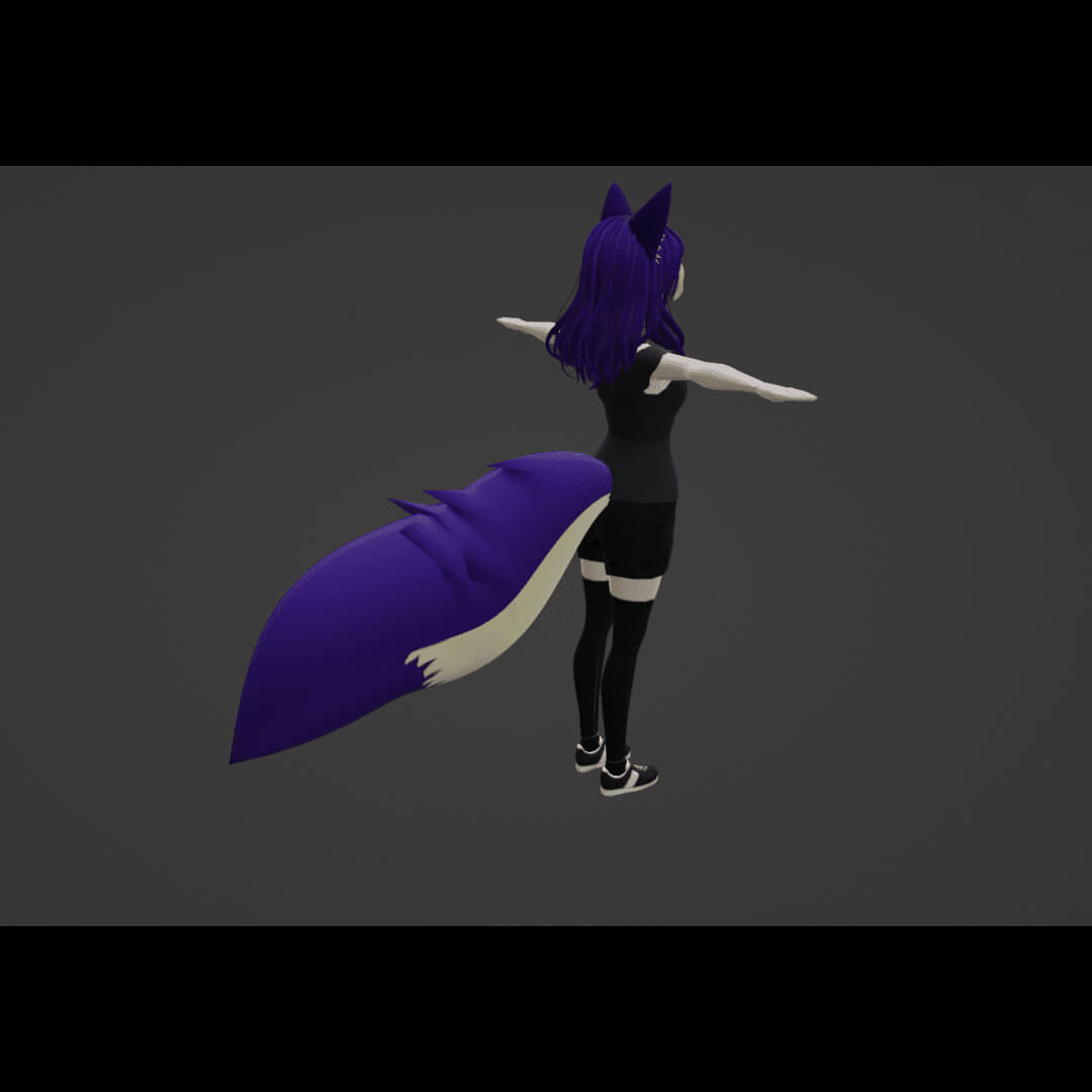 3D Blue Tail Model by Hammad Hussain