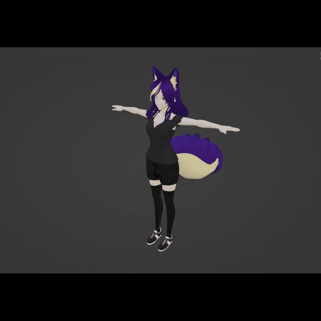 3D Blue Tail Model by Hammad Hussain