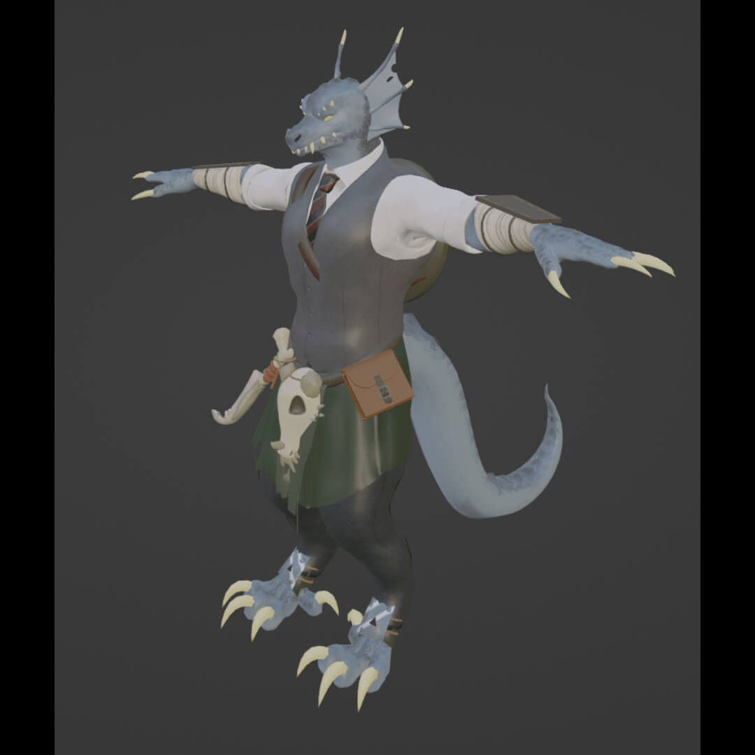 3D Wolf Model for Vrchat by Hammad Hussain