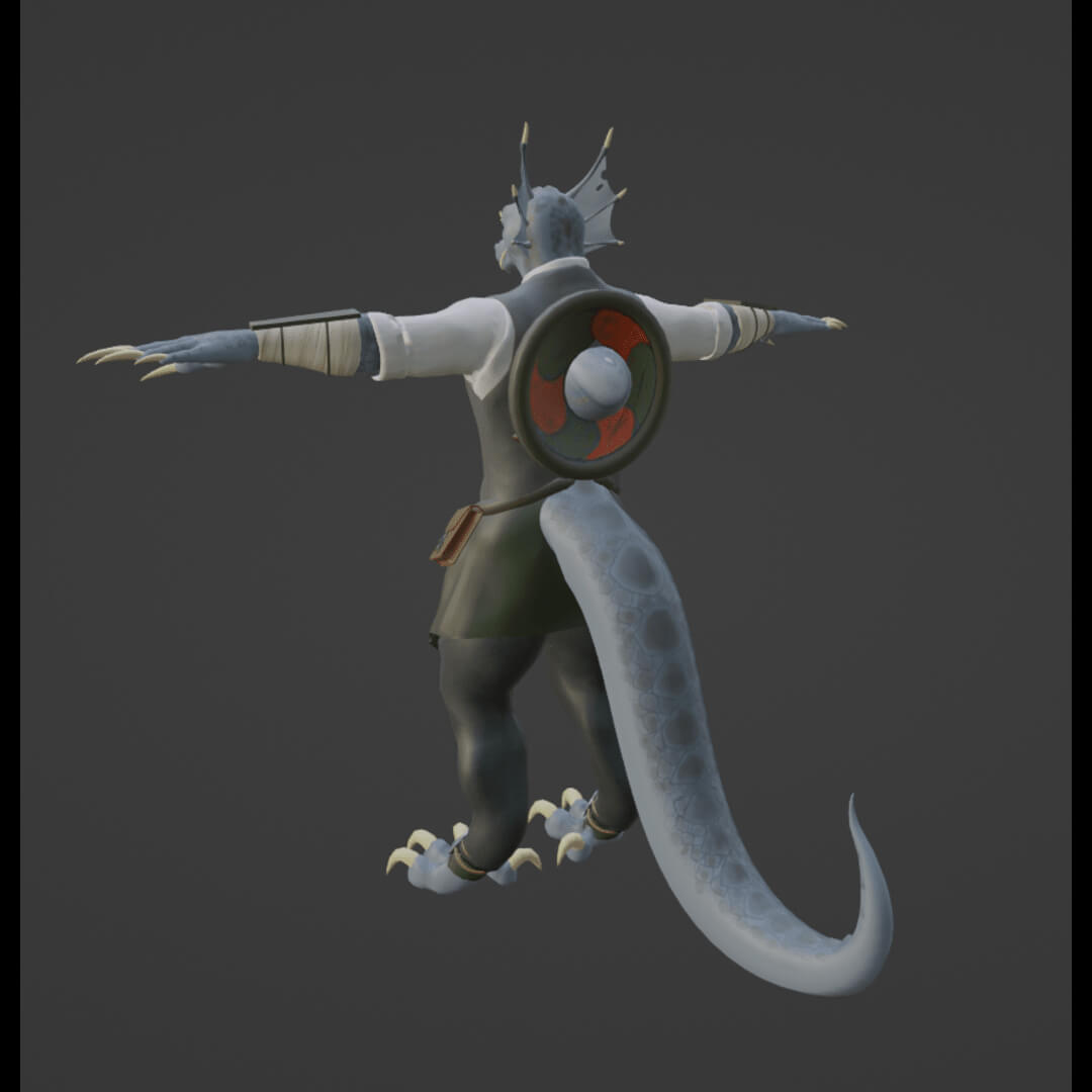 3D Wolf Model for Vrchat by Hammad Hussain