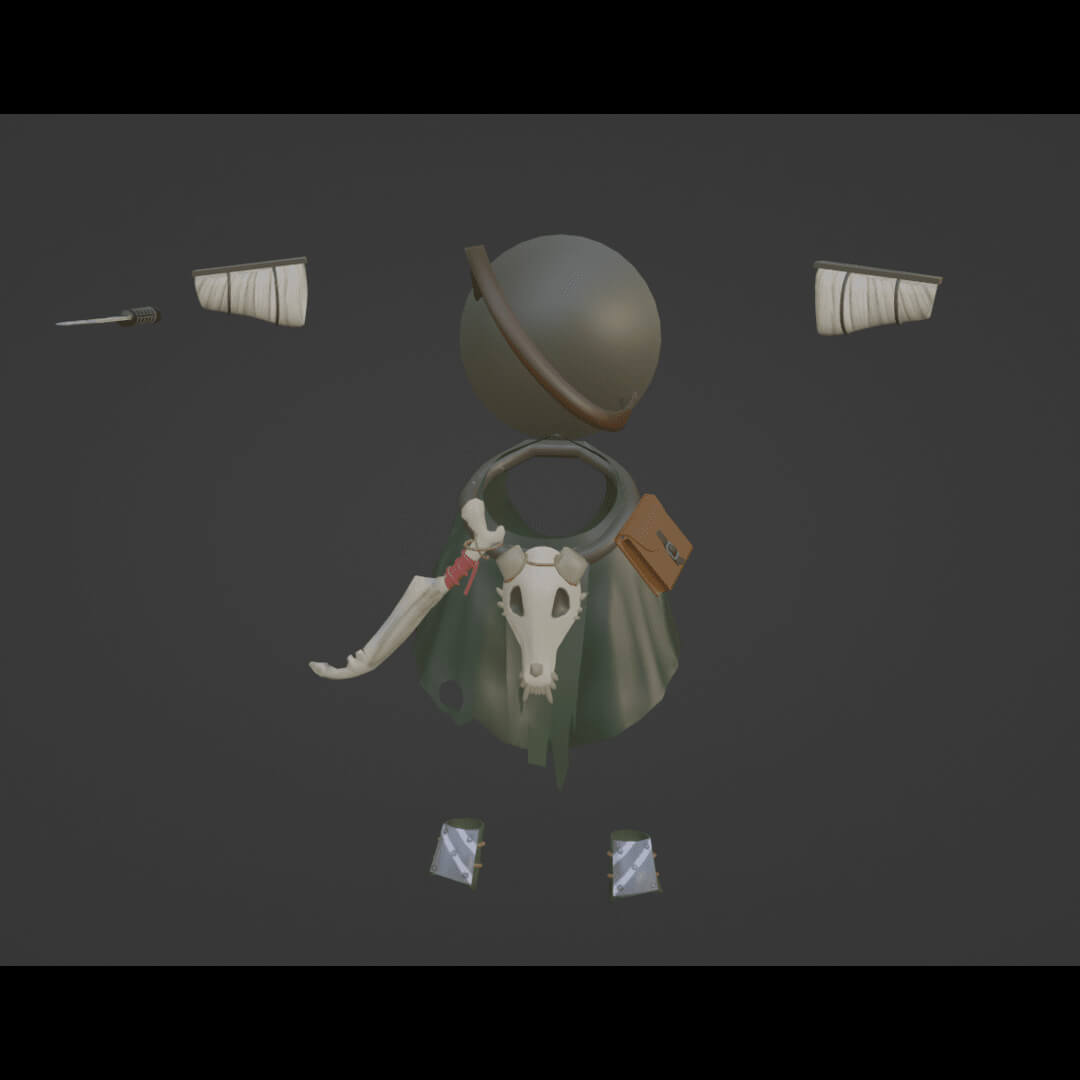 3D Wolf Model for Vrchat by Hammad Hussain