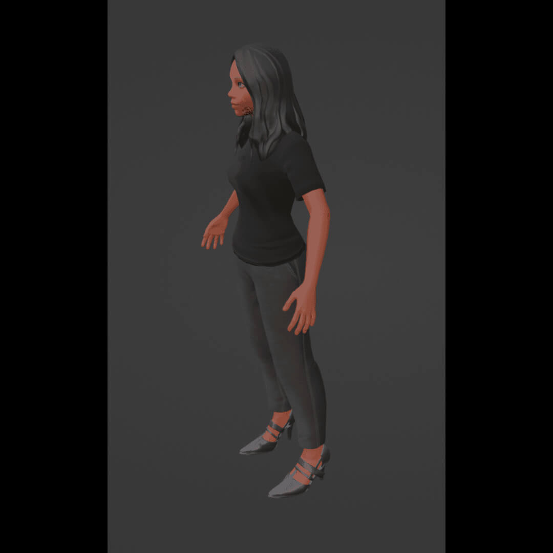 Black Girl for Vrchat - 3D Model by Hammad Hussain