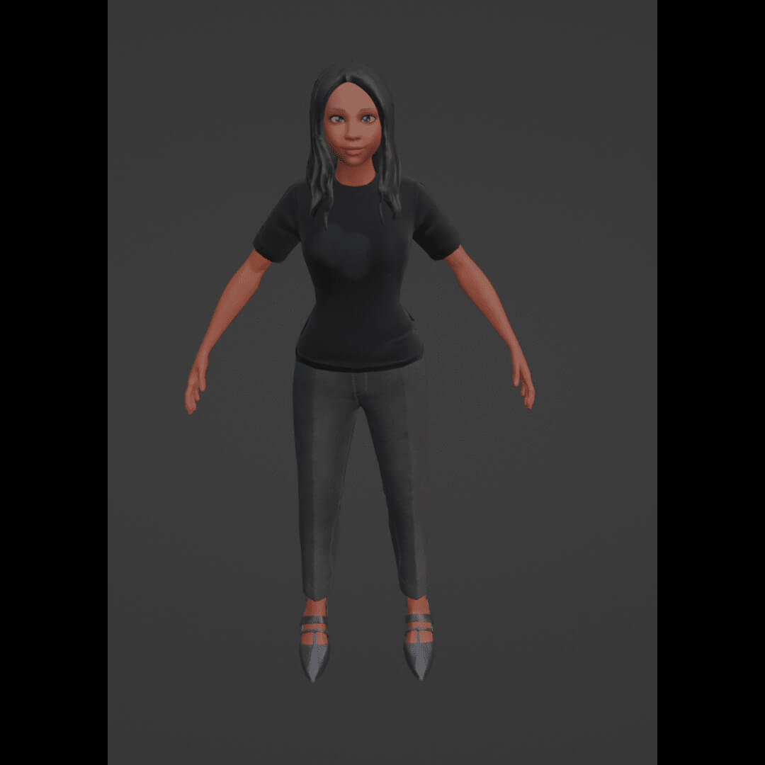 Black Girl for Vrchat - 3D Model by Hammad Hussain
