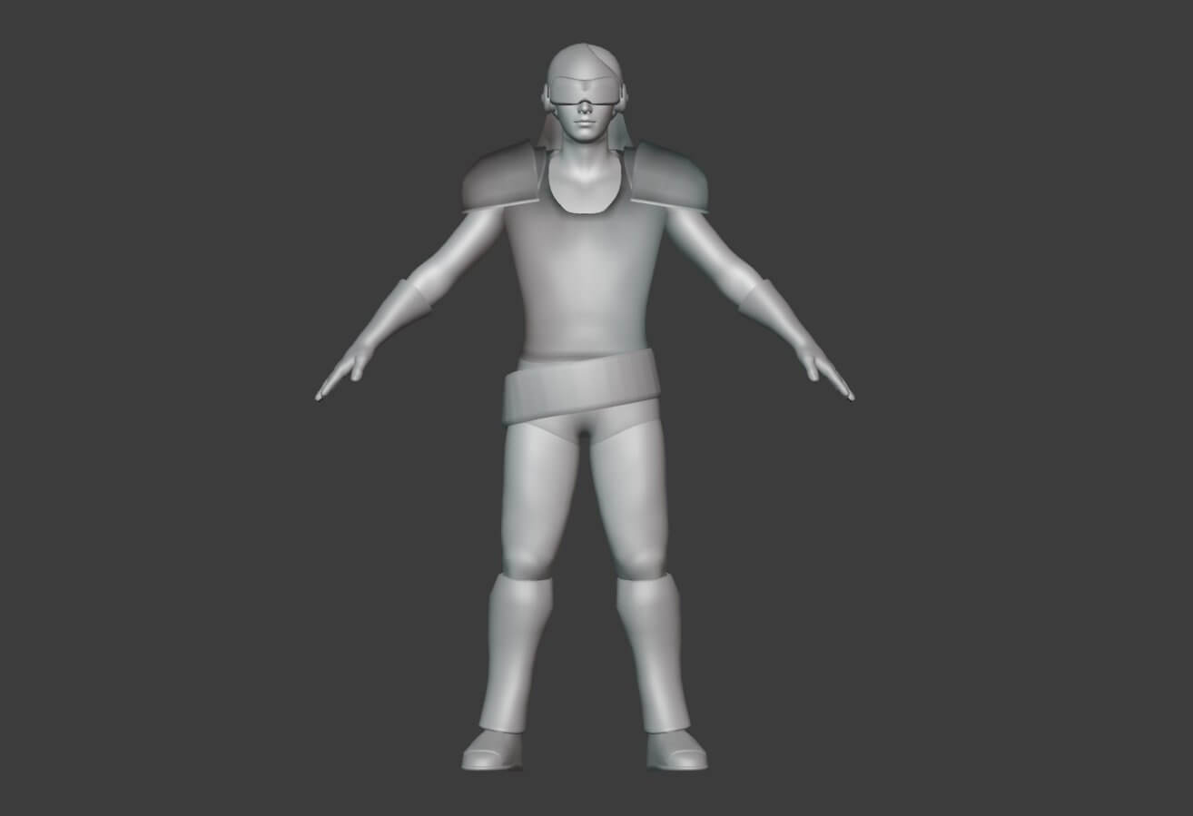Male Character Warrior - 3D Model by hana27