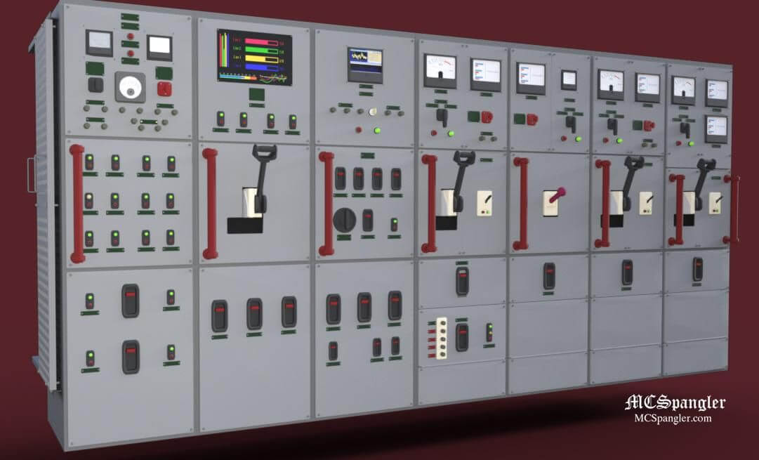 Electrical Control Panel 3D Render | RenderHub Gallery
